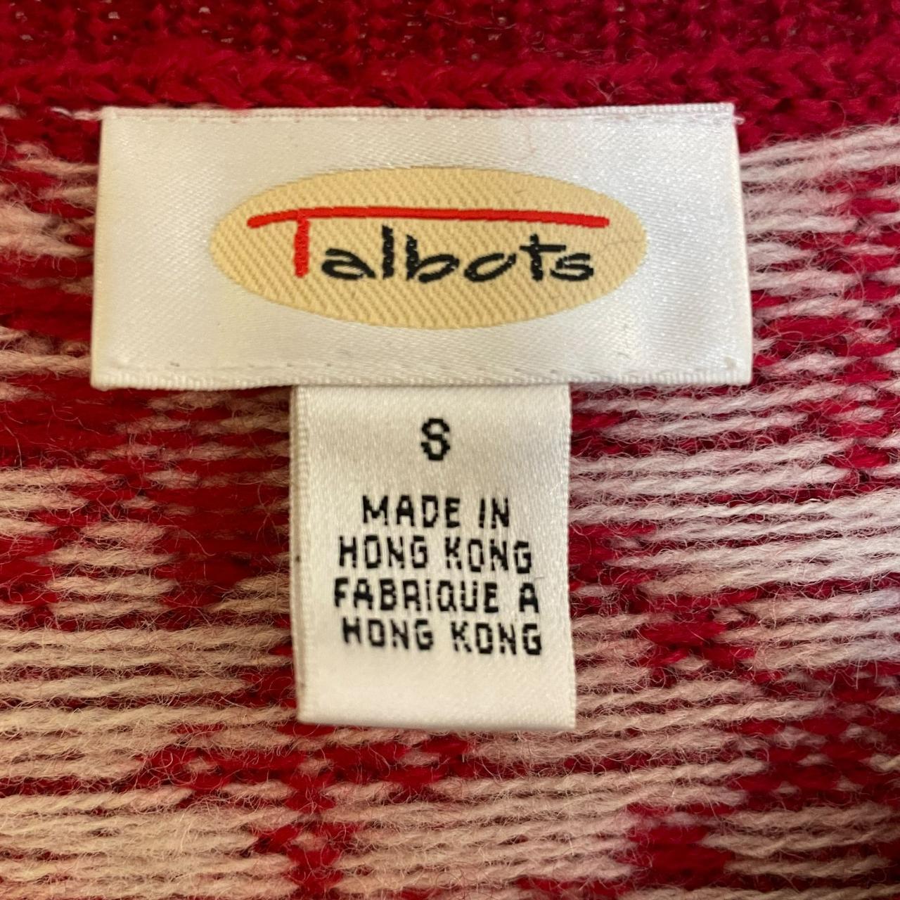 Vintage Talbots Fair Isle Wool Cardigan Sweater... - Depop