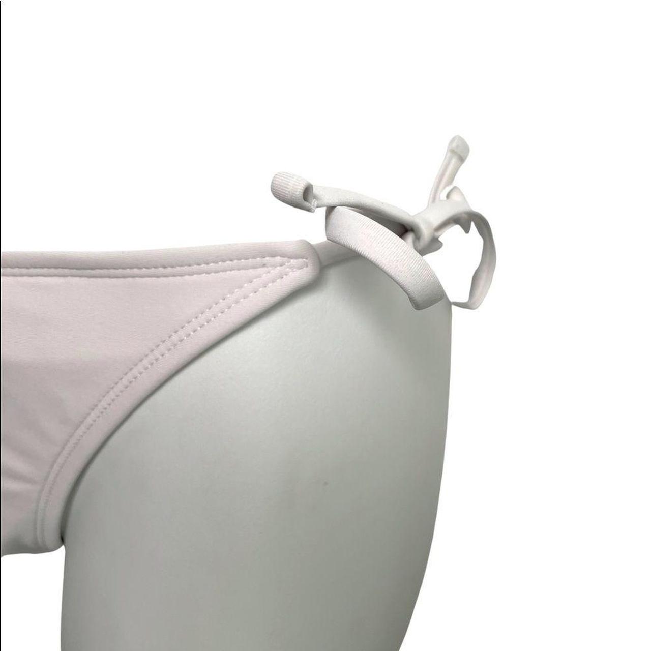 Xhilaration Target High Rise Side Ties White Bikini... - Depop