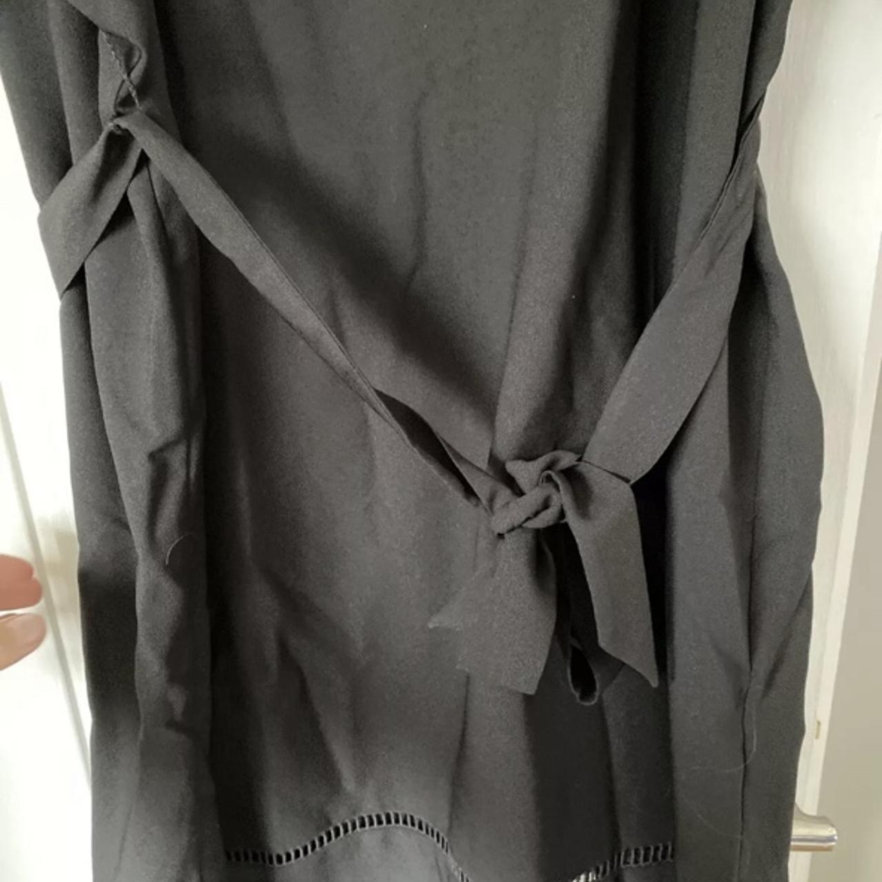 Lipsy Size 12 Black Kimono Tie Waist Dress BNWT - Depop