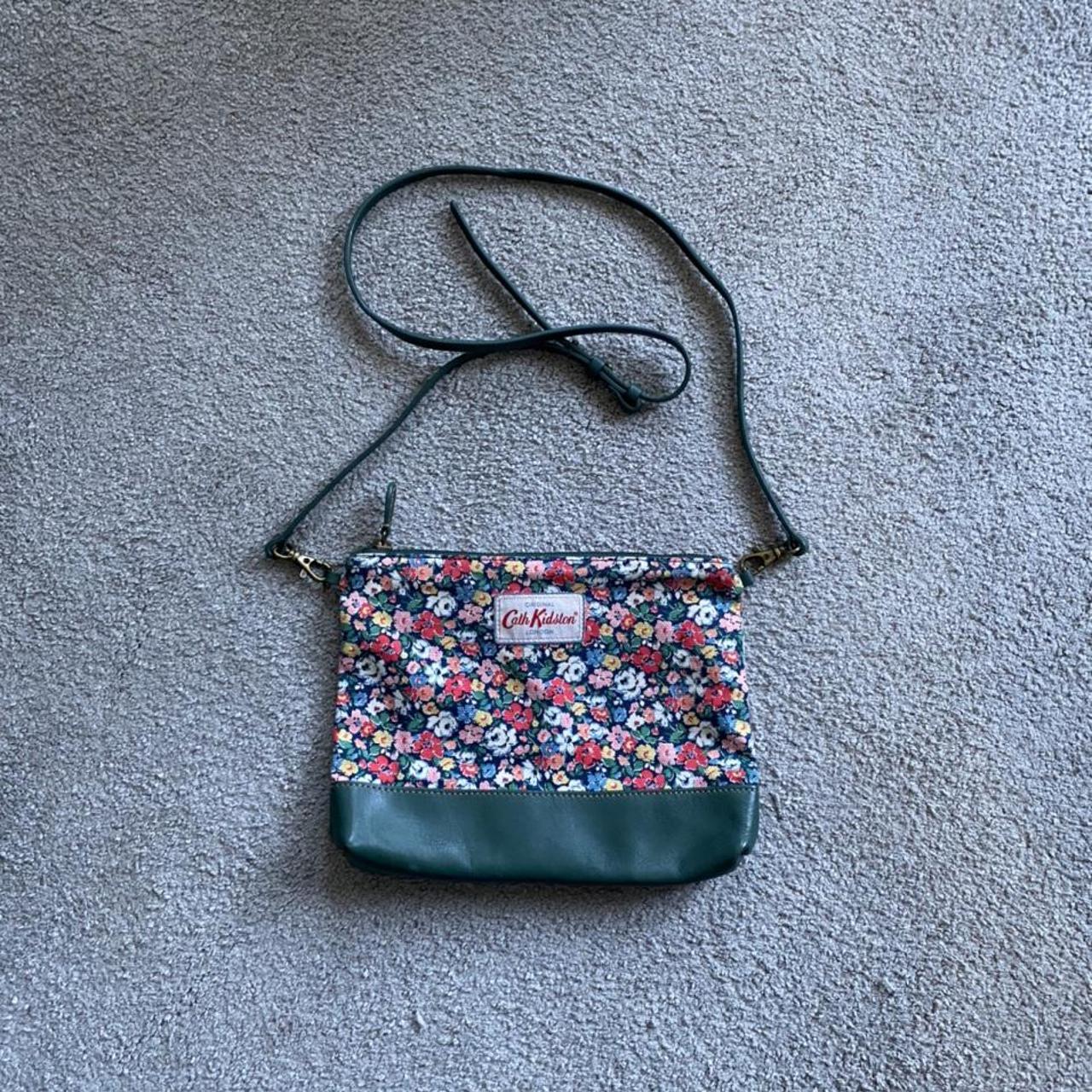 Small Cath Kidston bag with leather bottom - Depop