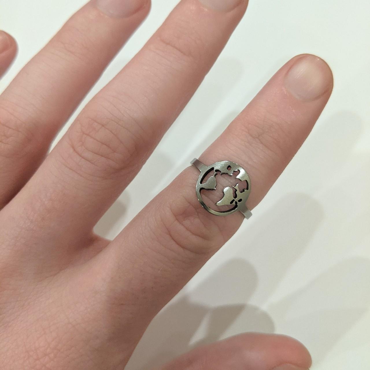 Adjustable World Map Signet Ring💍🌍 This ring has an... - Depop