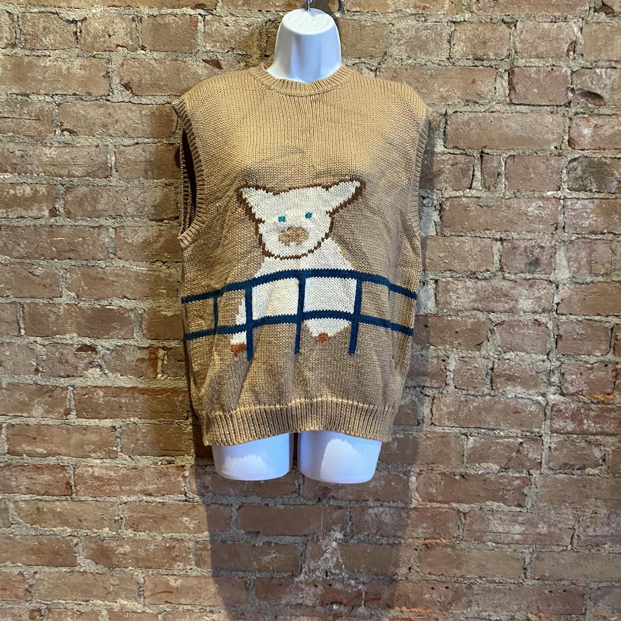 piggy sweater vest 🐷🐽 adorable vintage pig sweater... - Depop
