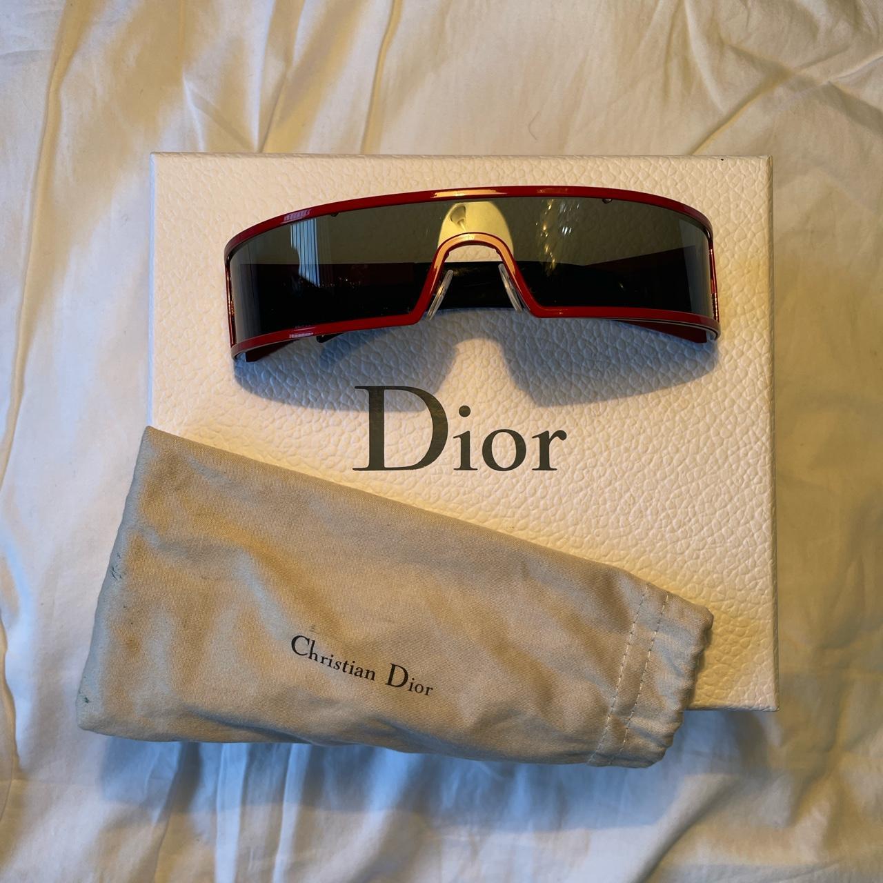 Dior punk sunglasses in red from Christian Dior... - Depop