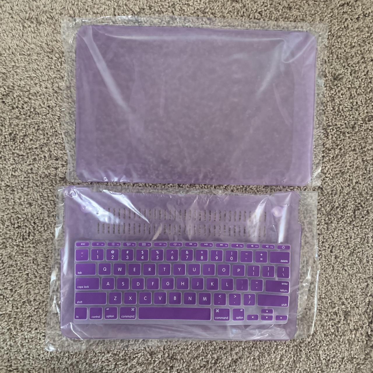purple macbook air 11” plastic laptop case! comes... - Depop