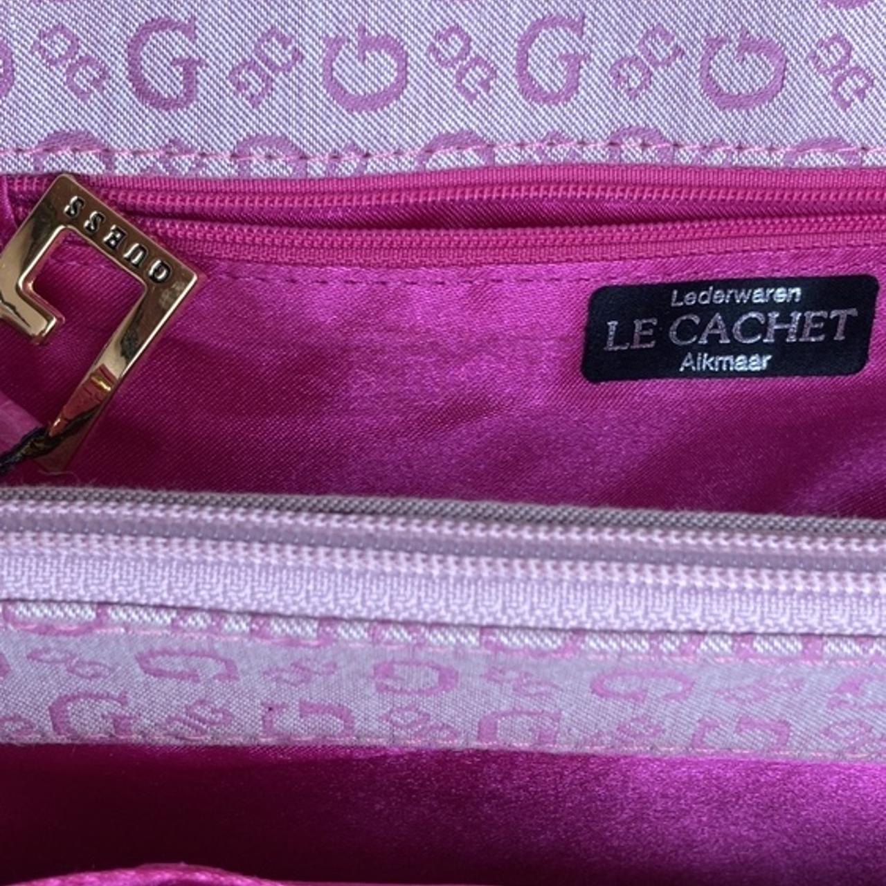 Guess Women's Pink and Gold Bag | Depop