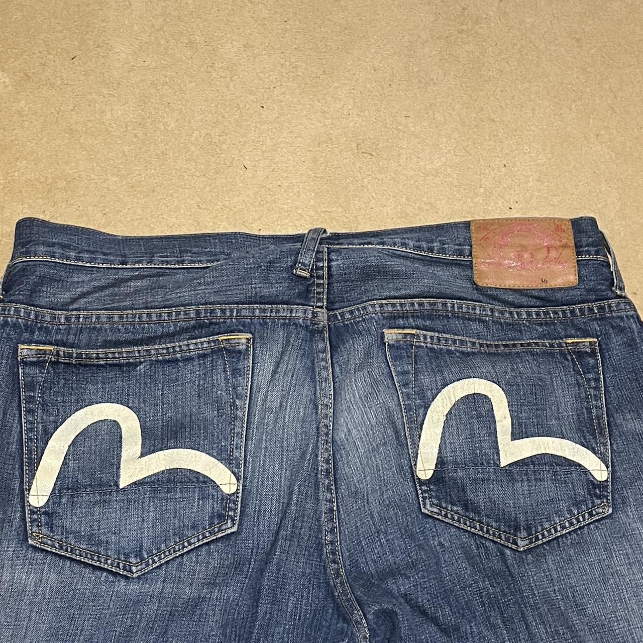 Sick evisu jeans 36” waist 32” length Sick piece... - Depop