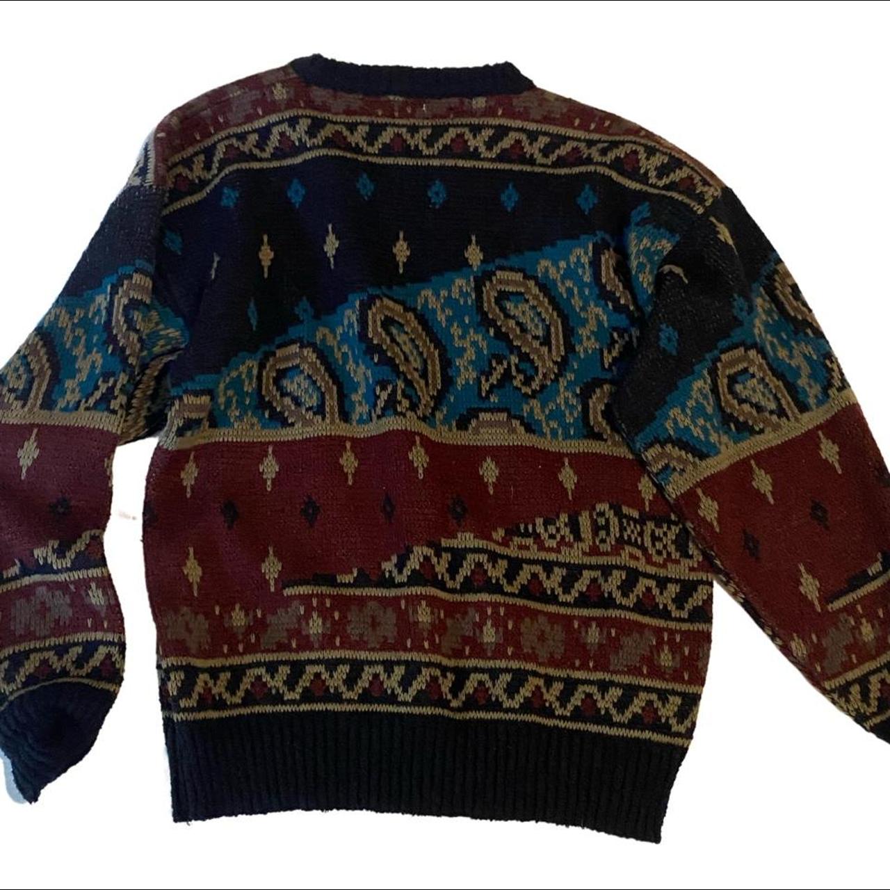 Vintage Michael Gerald Knit Sweater 100% Acrylic... - Depop