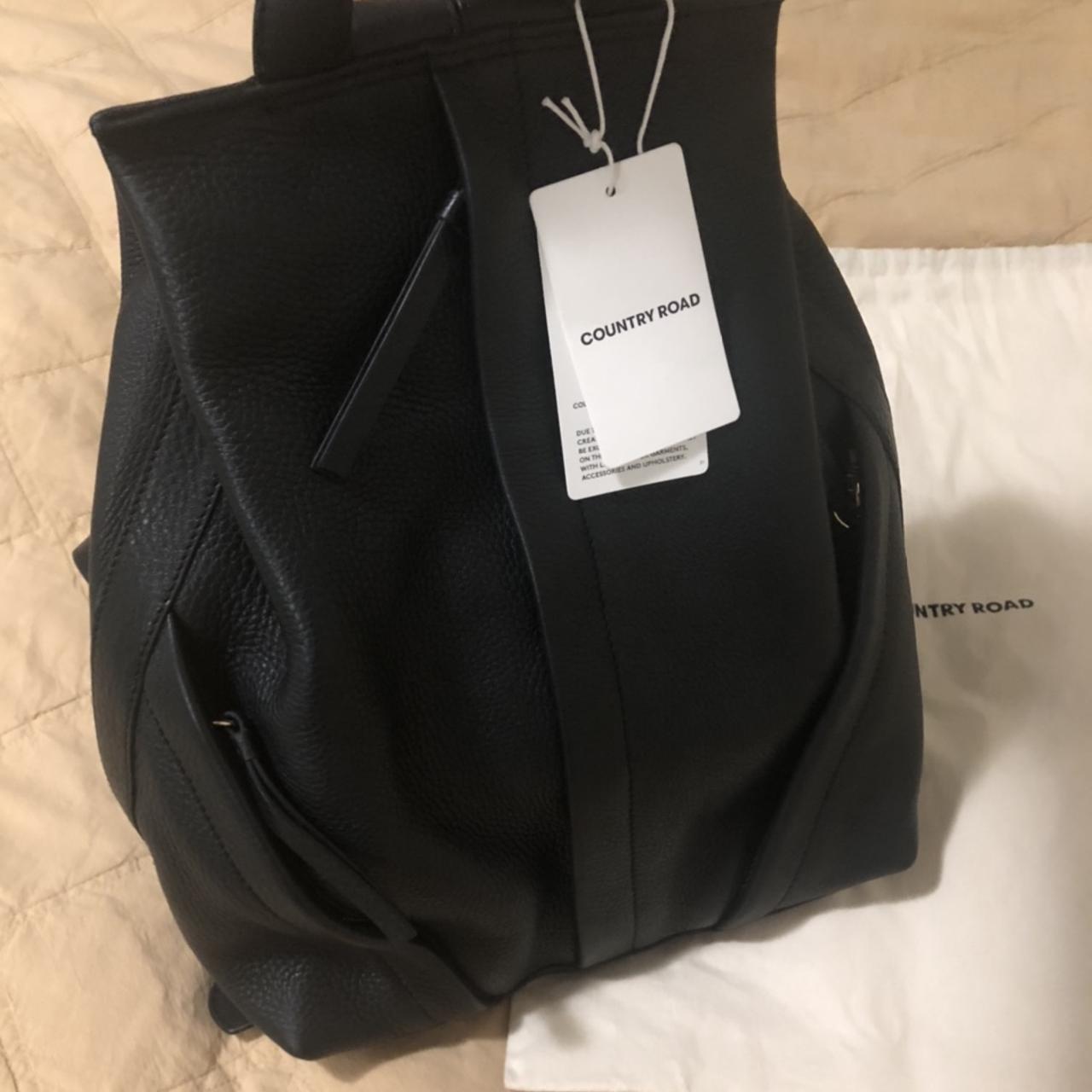 Black leather country road backpack in a brand new... - Depop