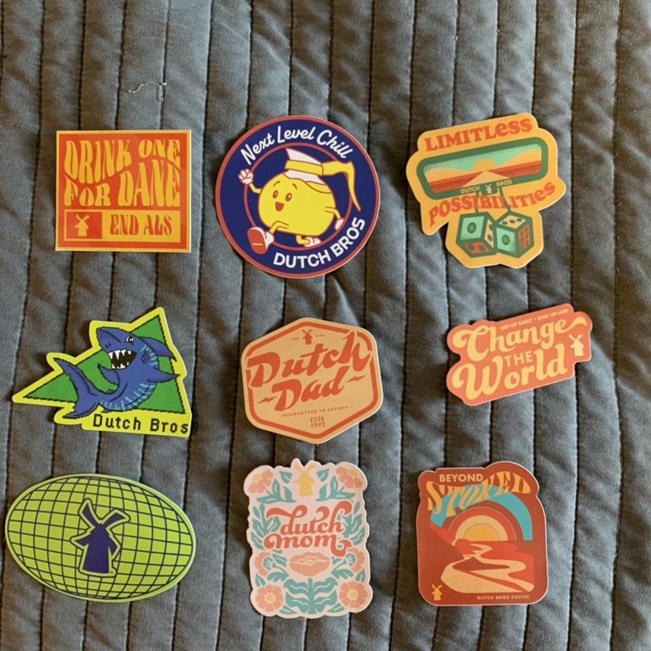 Dutch bros Stickers! Smaller pack, 9 sold together... - Depop
