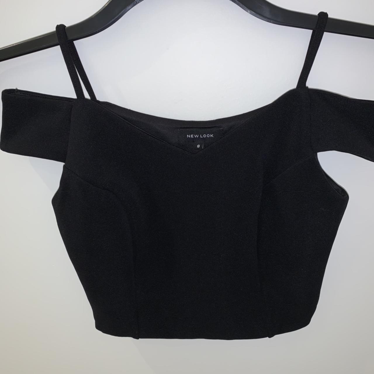 New look black fitted off the shoulder style... - Depop