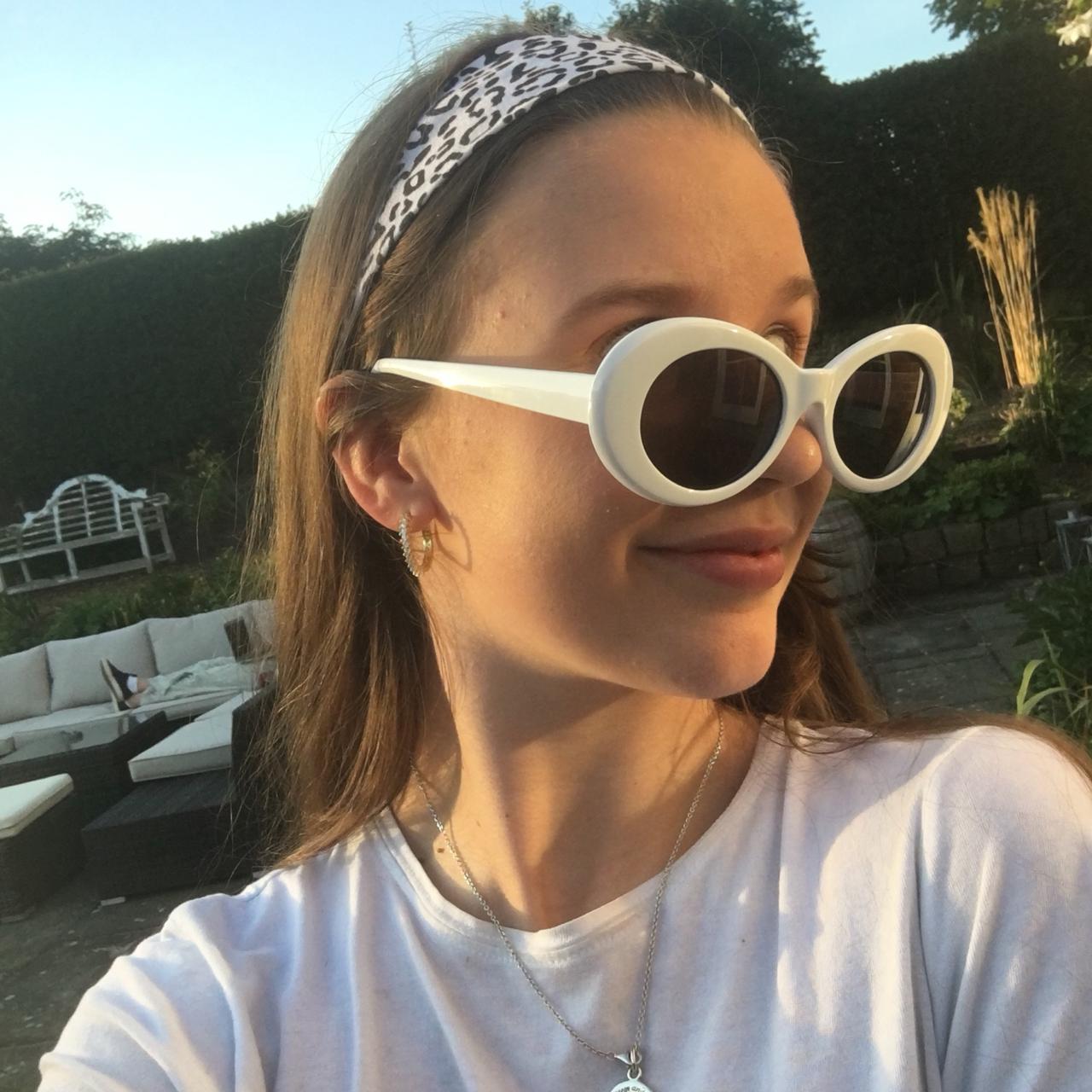 White Round Sunglasses 🌞 Trendy New Shape For Summer Depop