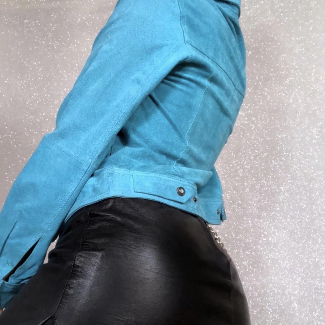 Turquoise suede jacket. New & Never worn, just... - Depop