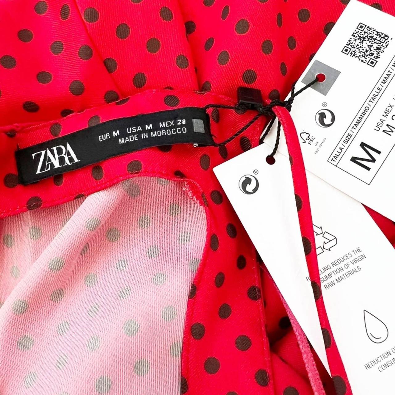Zara Satin Polka Dot Strappy Mini Dress Size Medium Depop