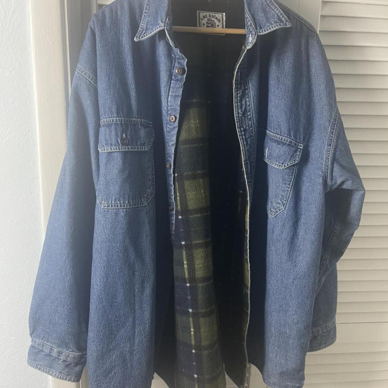 American Blue Authentic Denim Flannel Lined size XL - Depop