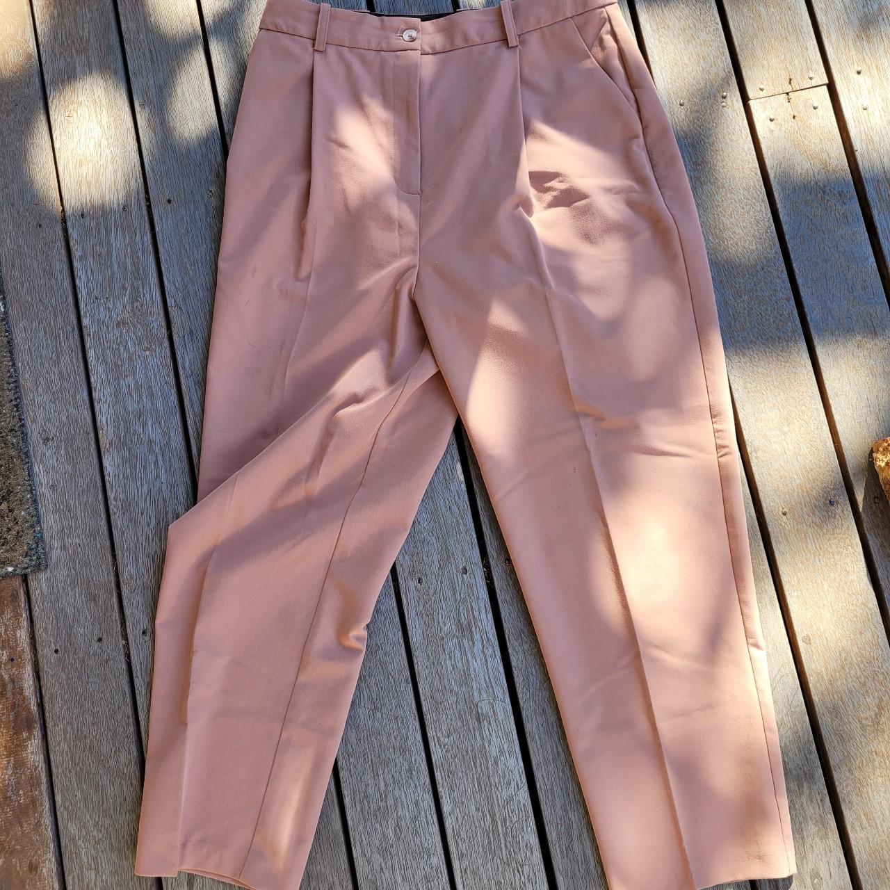 Dusty pink tailored work pants size 12 - Depop