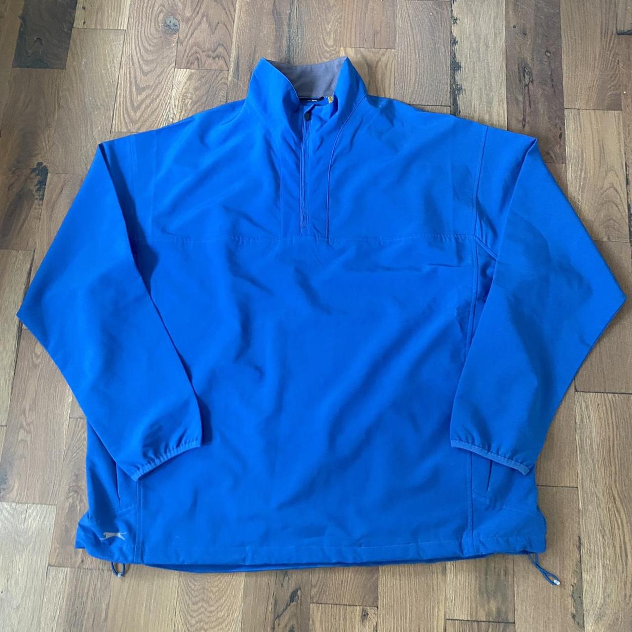 Slazenger Royal Blue Pullover 1/4 zip Jacket Size... - Depop
