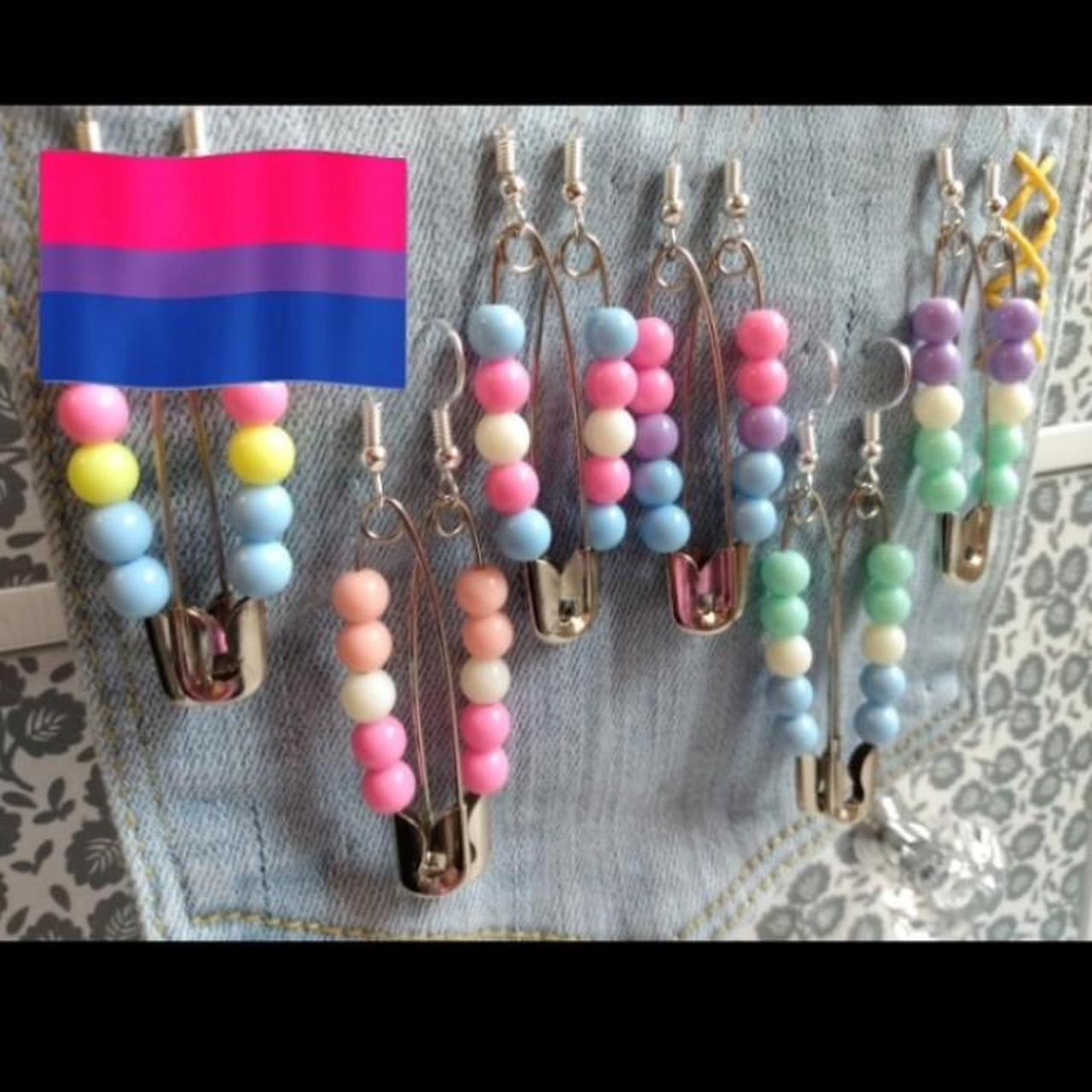 Subtle LGBTQ pride flag safety pin... - Depop