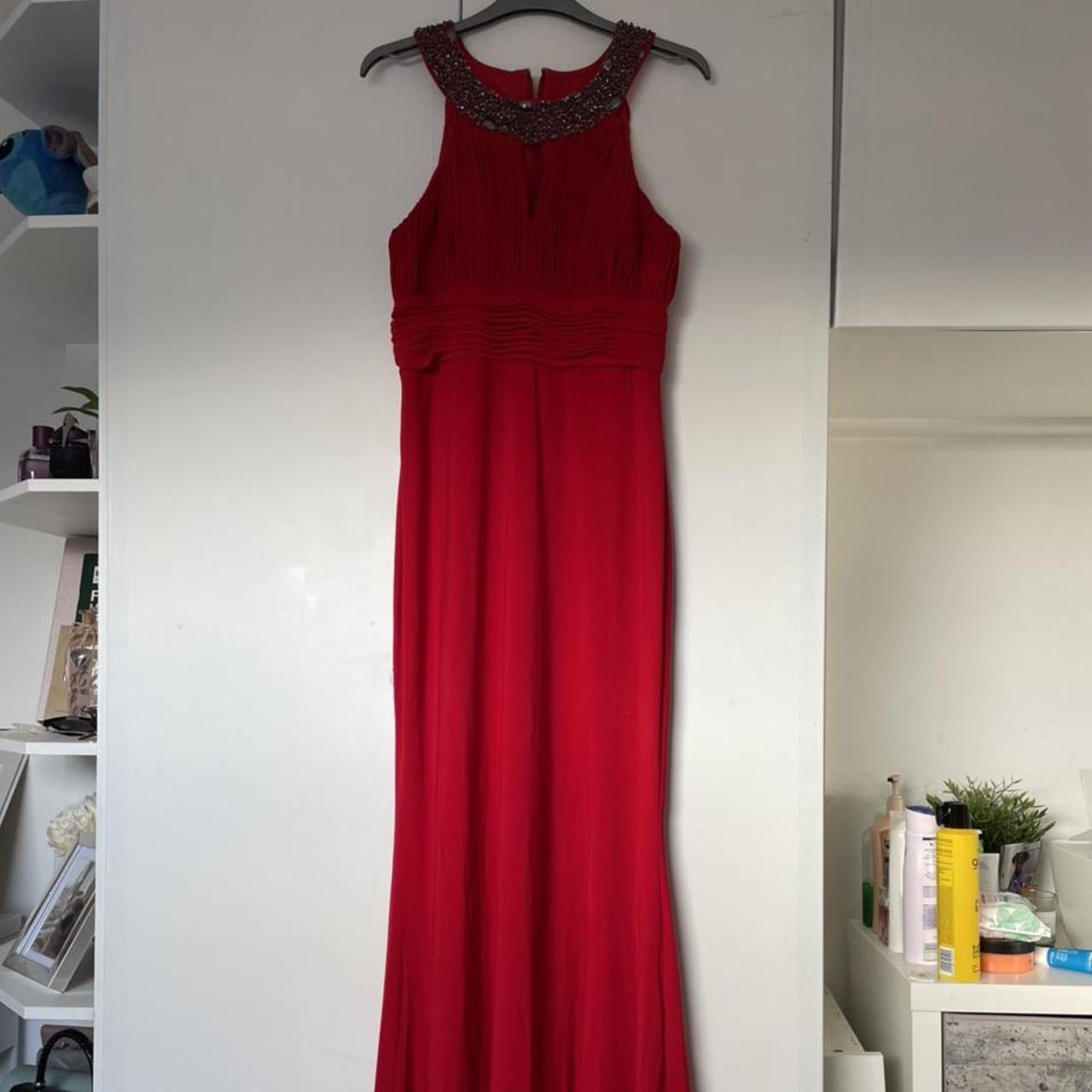 JS Boutique red prom style dress ️lovely jewel... - Depop