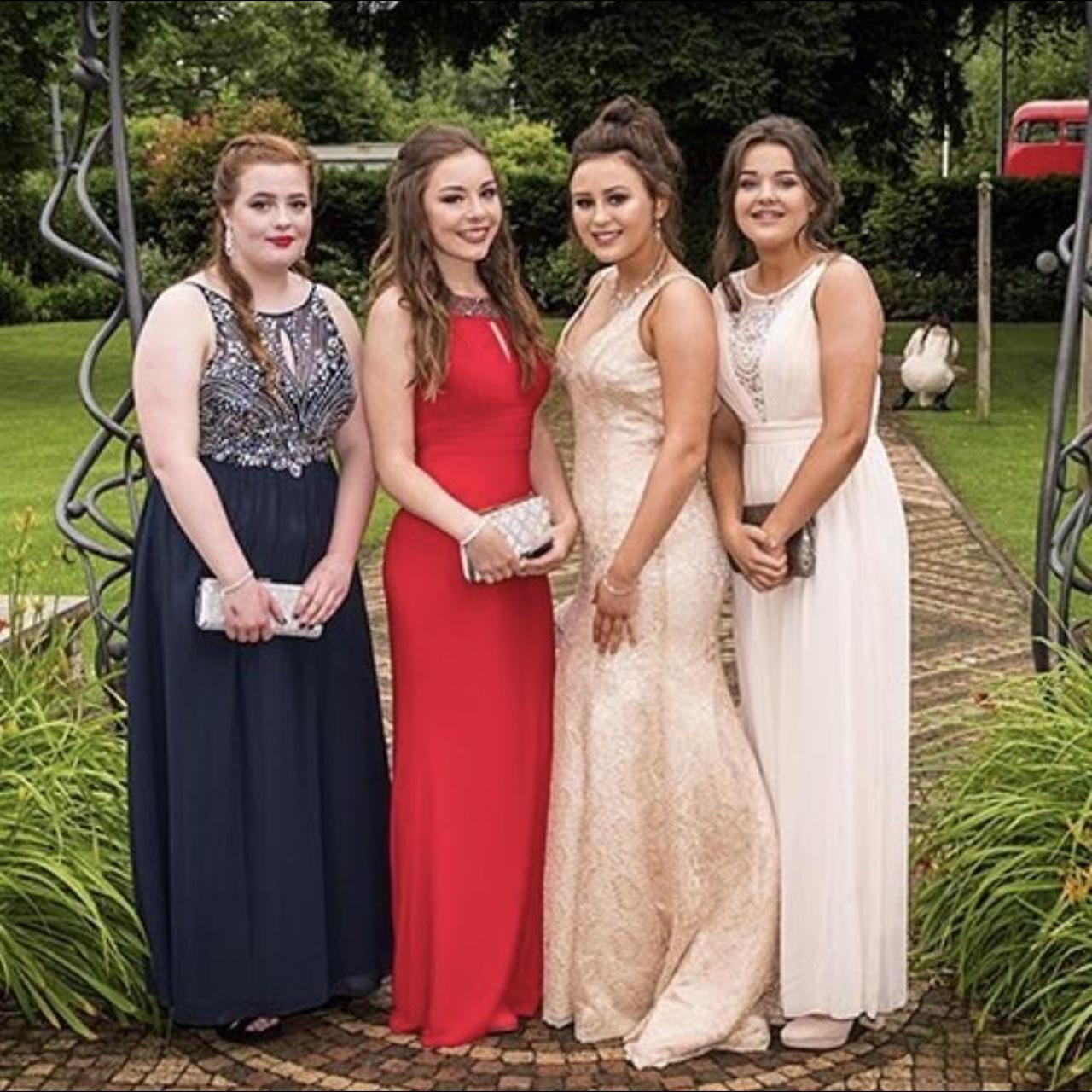 JS Boutique red prom style dress ️lovely jewel... - Depop