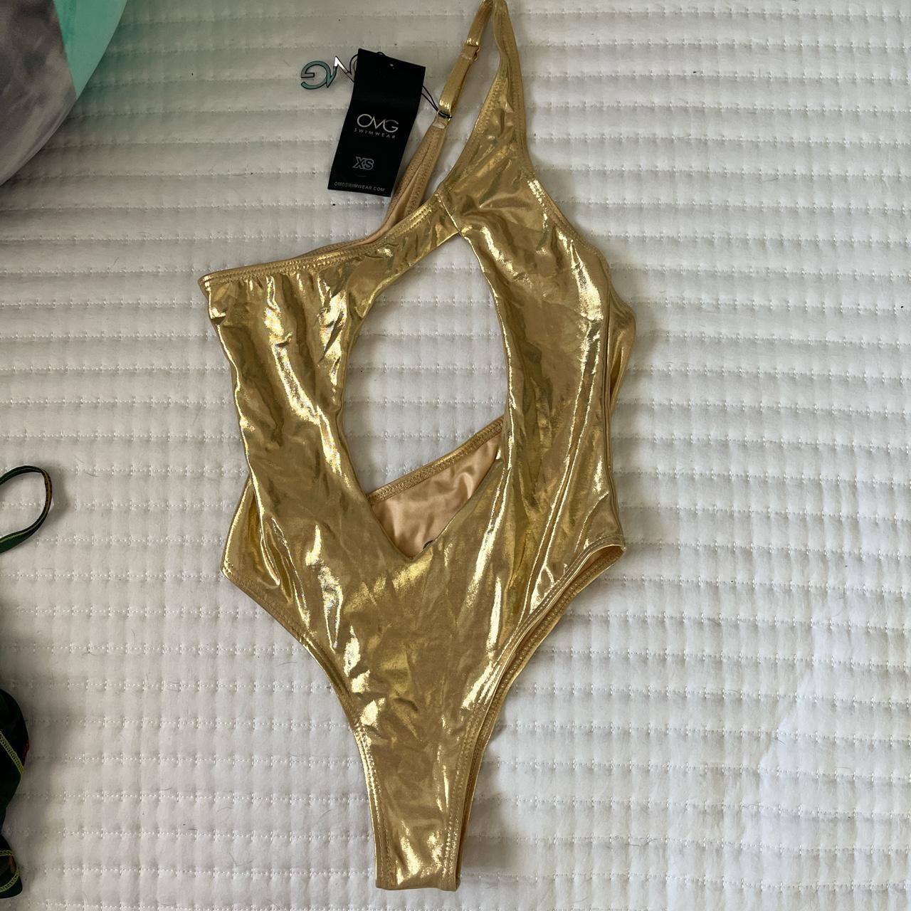 OMG Accessories Women's Gold Bikinis-and-tankini-sets | Depop