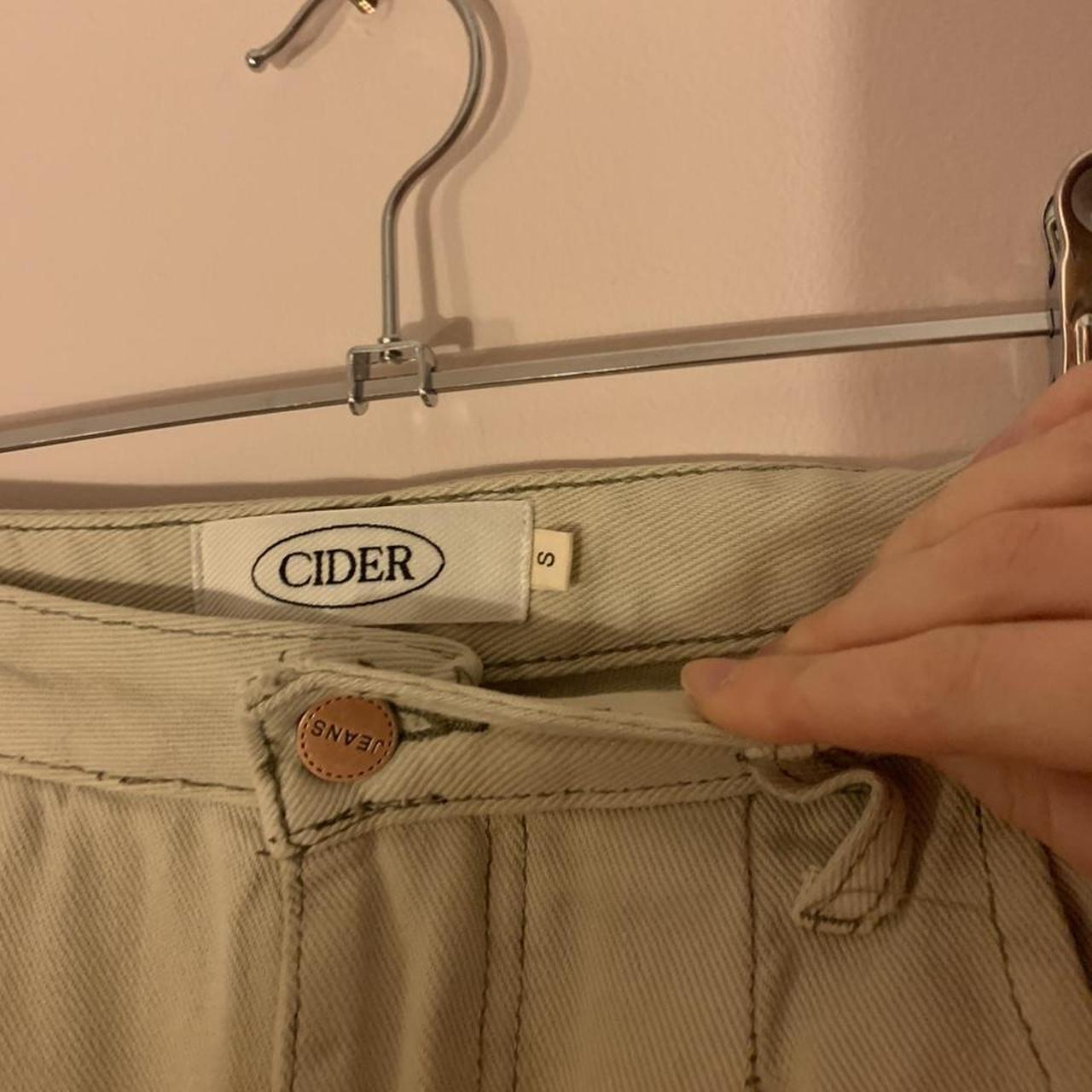 Cider Women's Cream Jeans | Depop