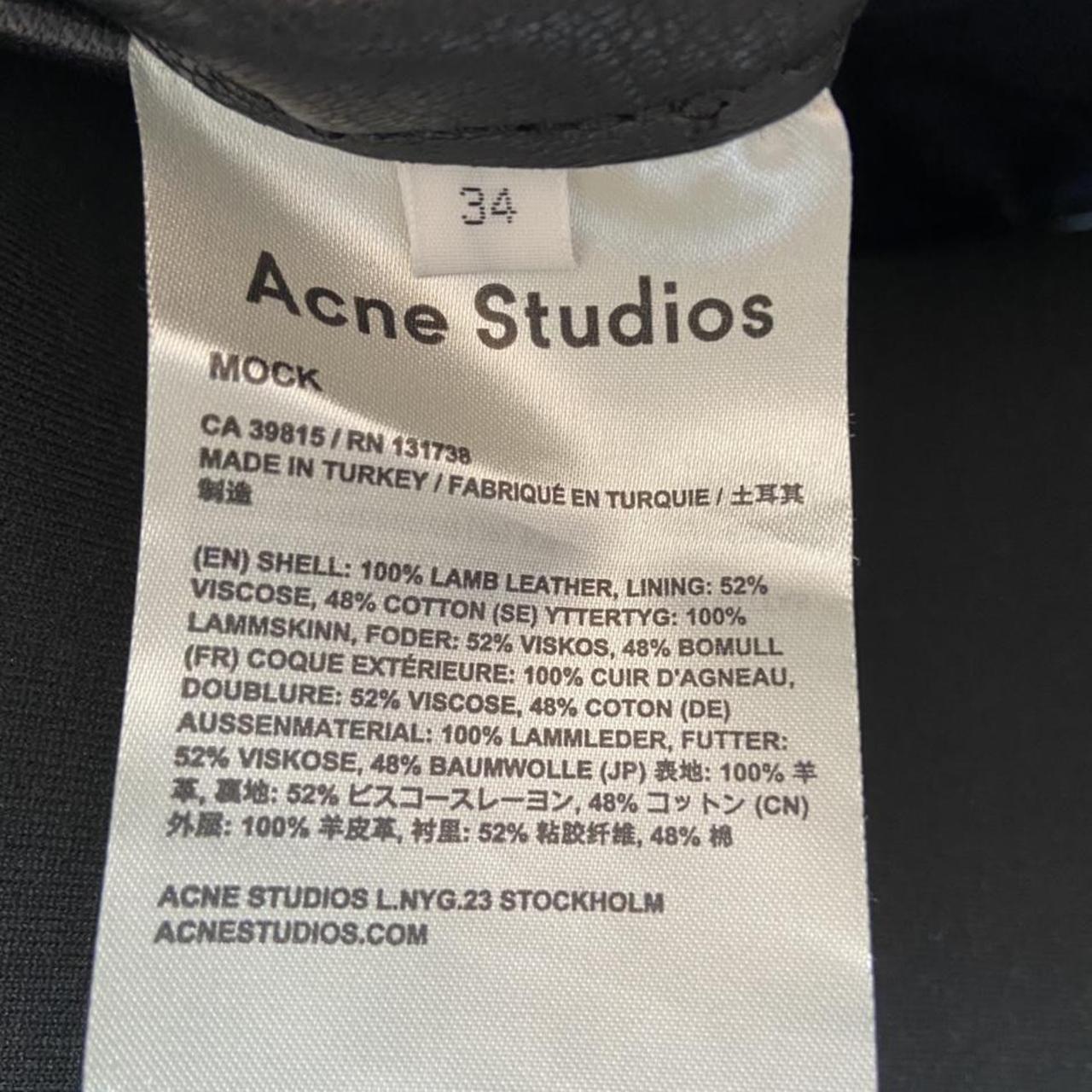 Acne Studios Women's Black and Silver Jacket | Depop