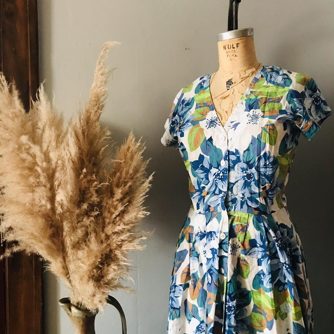 Vintage Carol Anderson Floral Dress condition:... - Depop