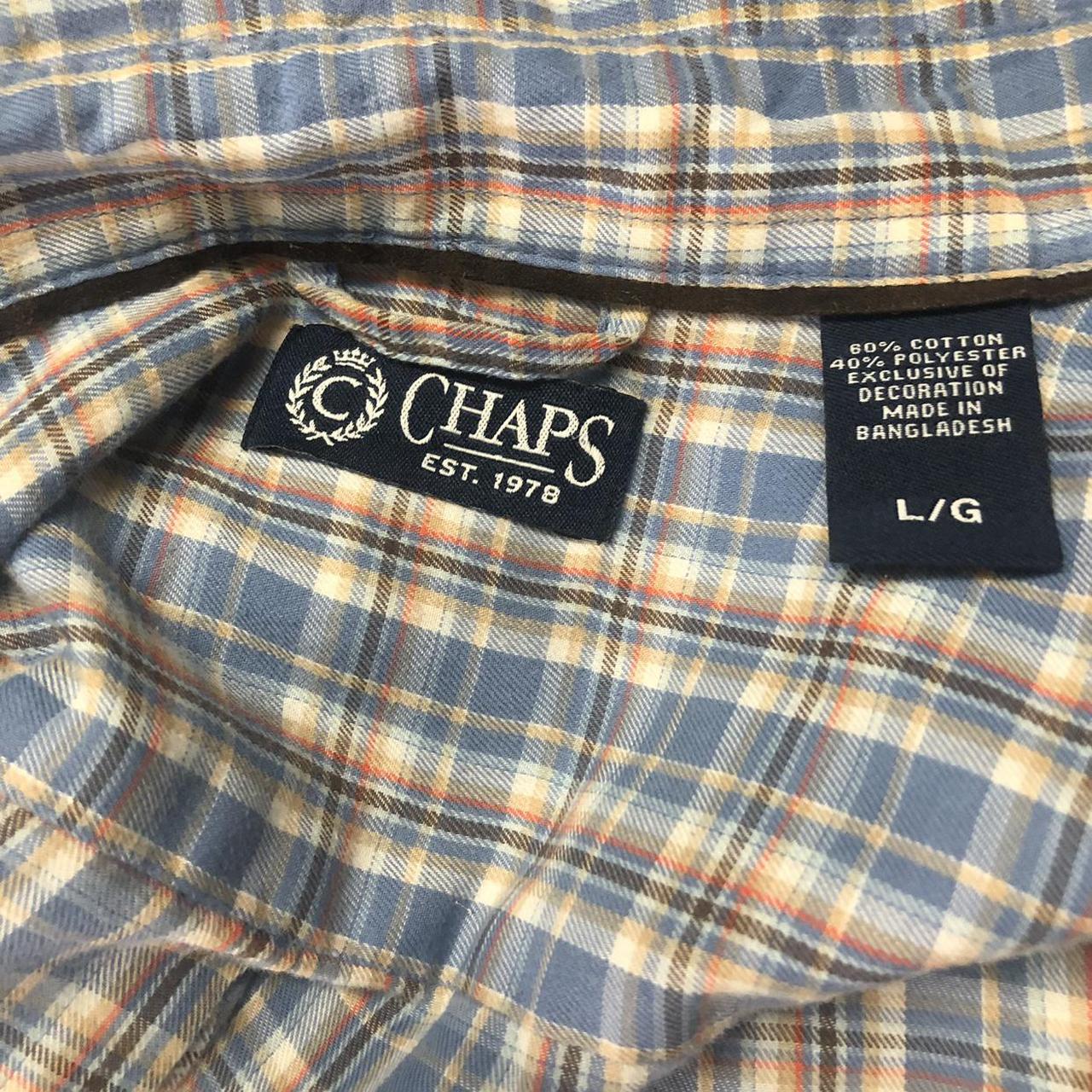 CHAPS Blue Flannel Tag Size Men’s L. Modeled on... | Depop