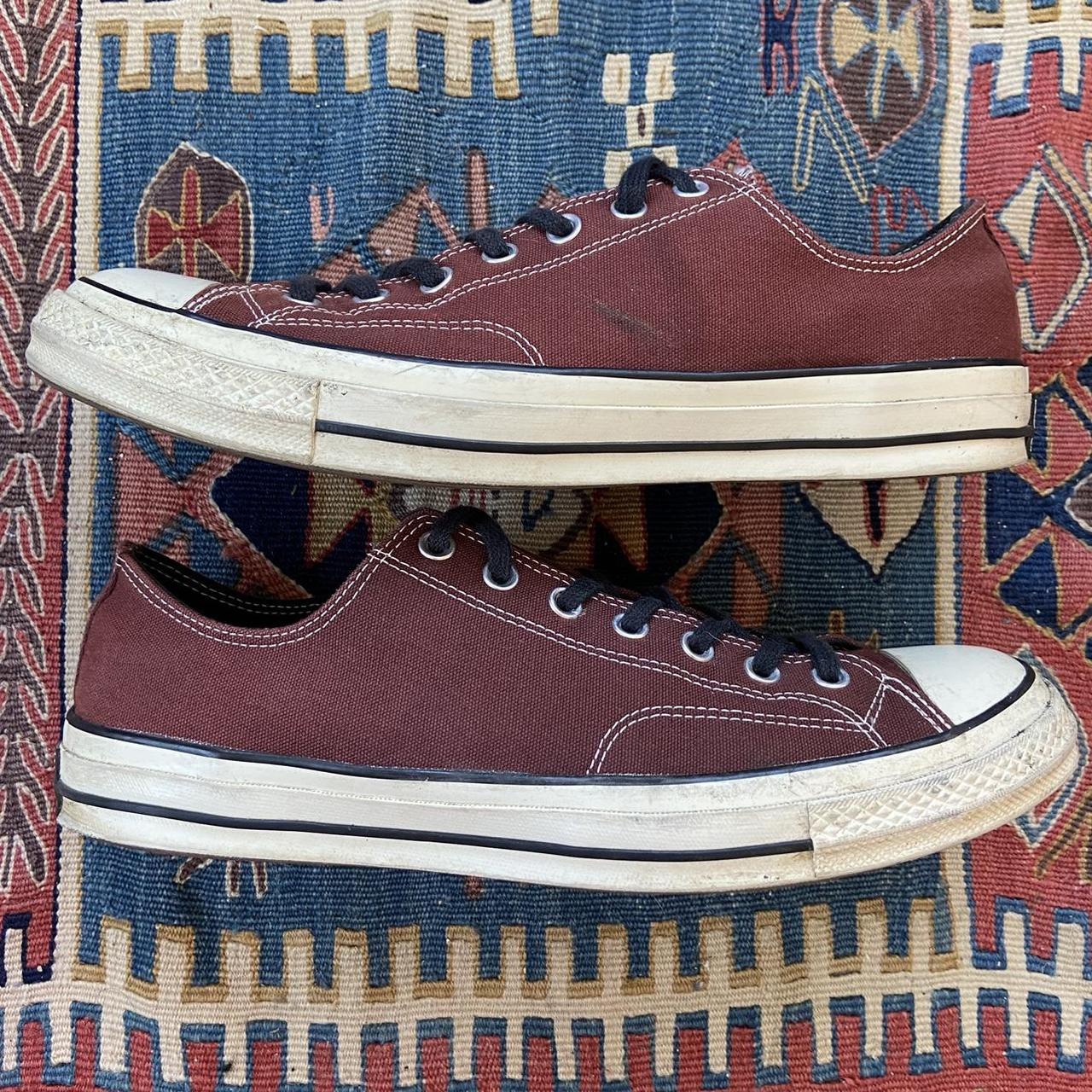 Converse Men's Burgundy Trainers | Depop