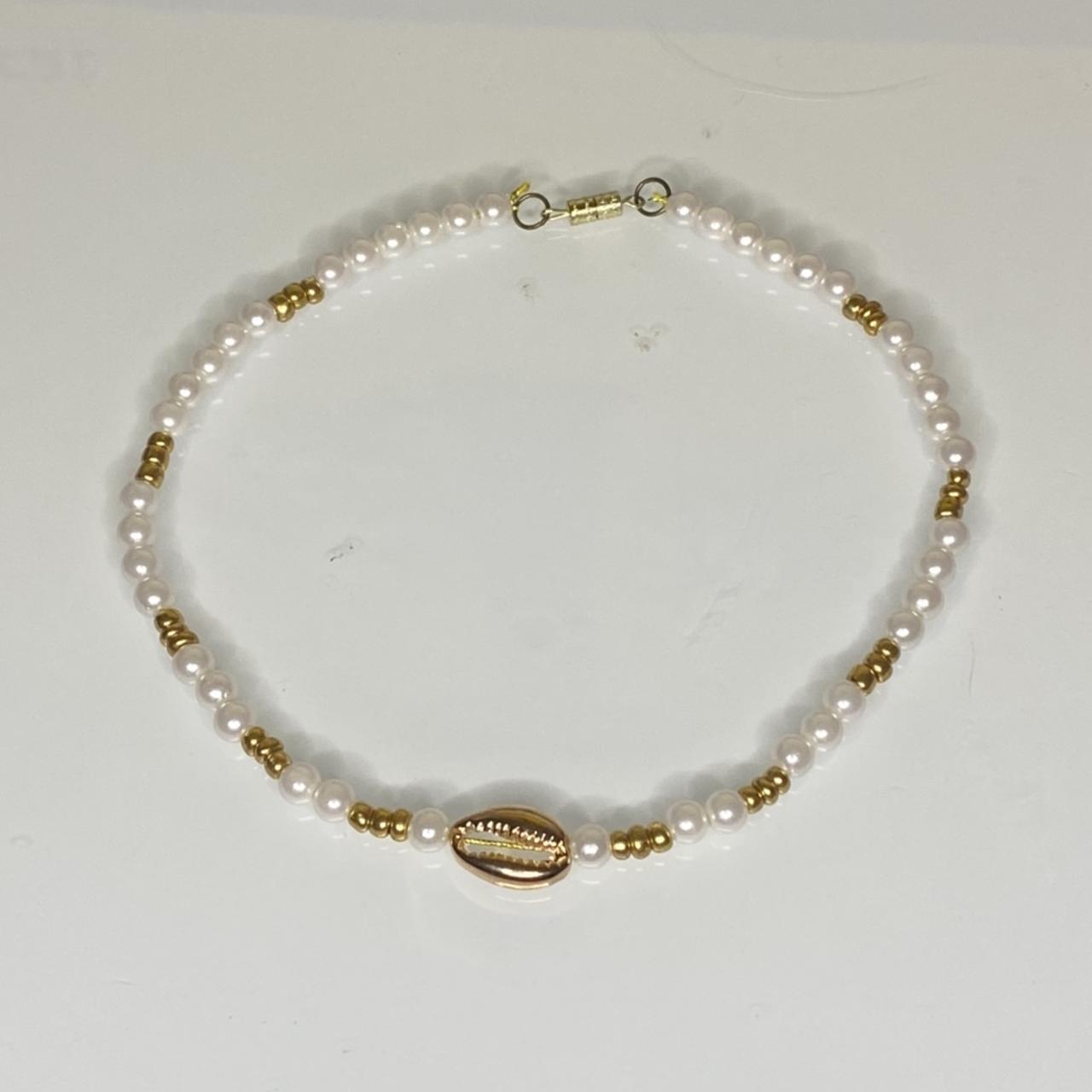 Gold and pearl shell chocker! 🐚 #handmade #jewelry... - Depop