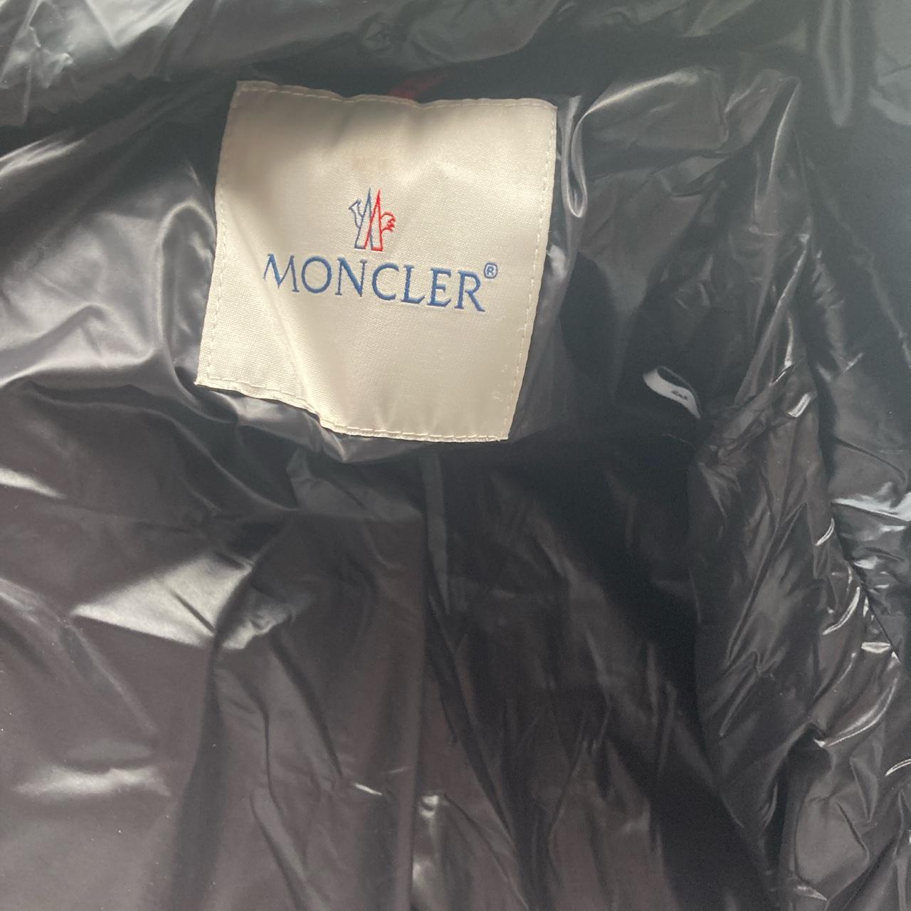 Matt black men’s medium Authentic Moncler coat with tag - Depop