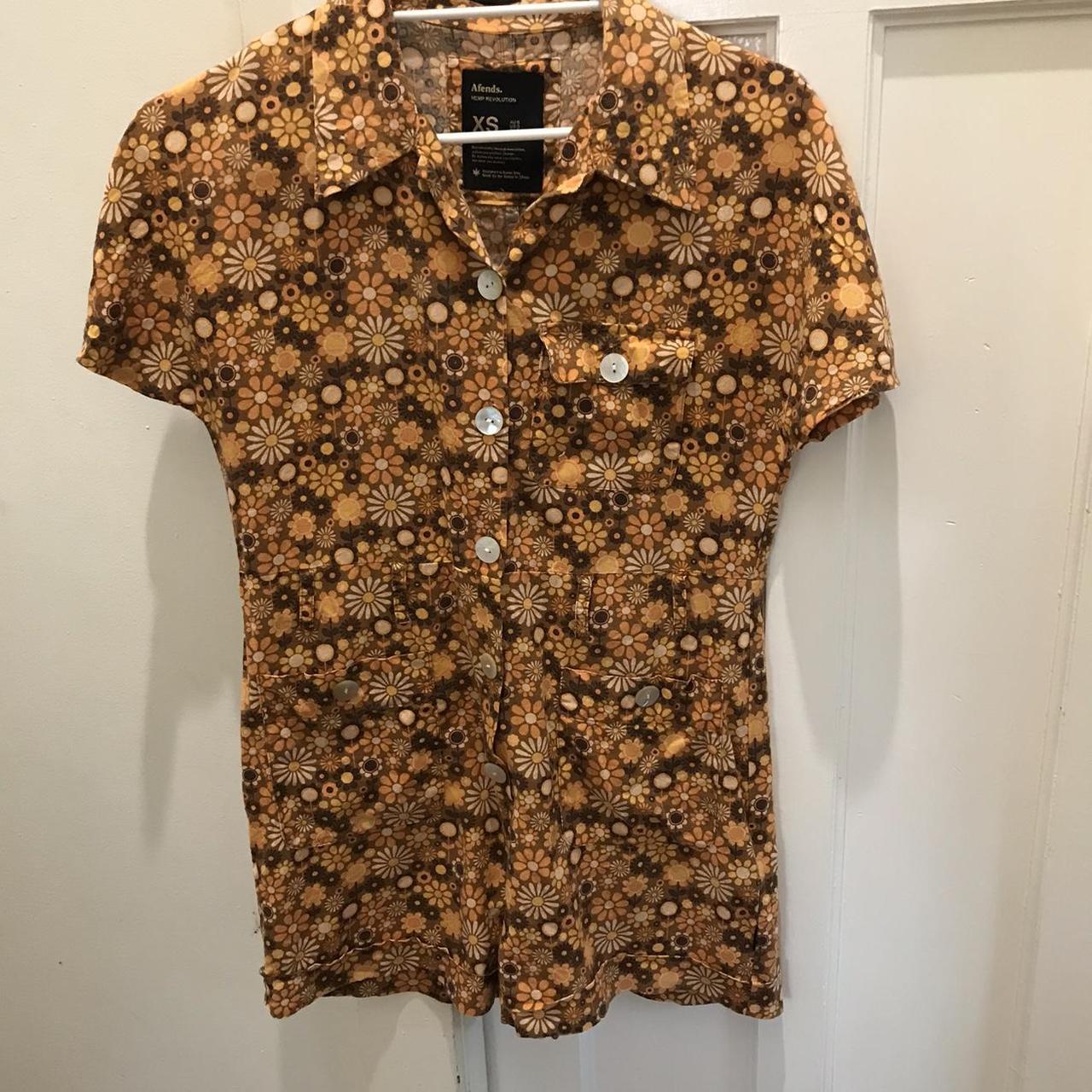 Floral afends hemp jumpsuit Only worn a few times -... - Depop