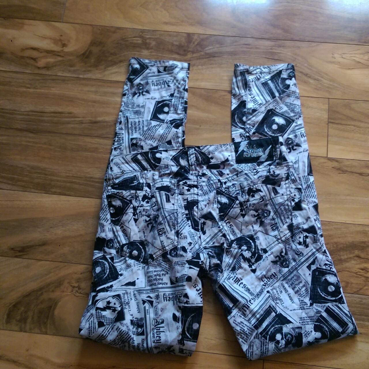 Abbey Dawn newspaper skinny jeans. Say size one but... - Depop