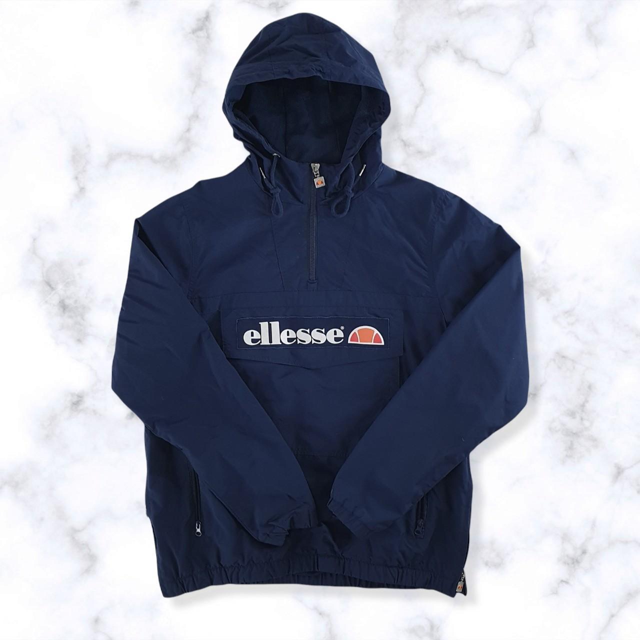 💥 Ellesse Windbreaker navy, front logo Cond:... - Depop