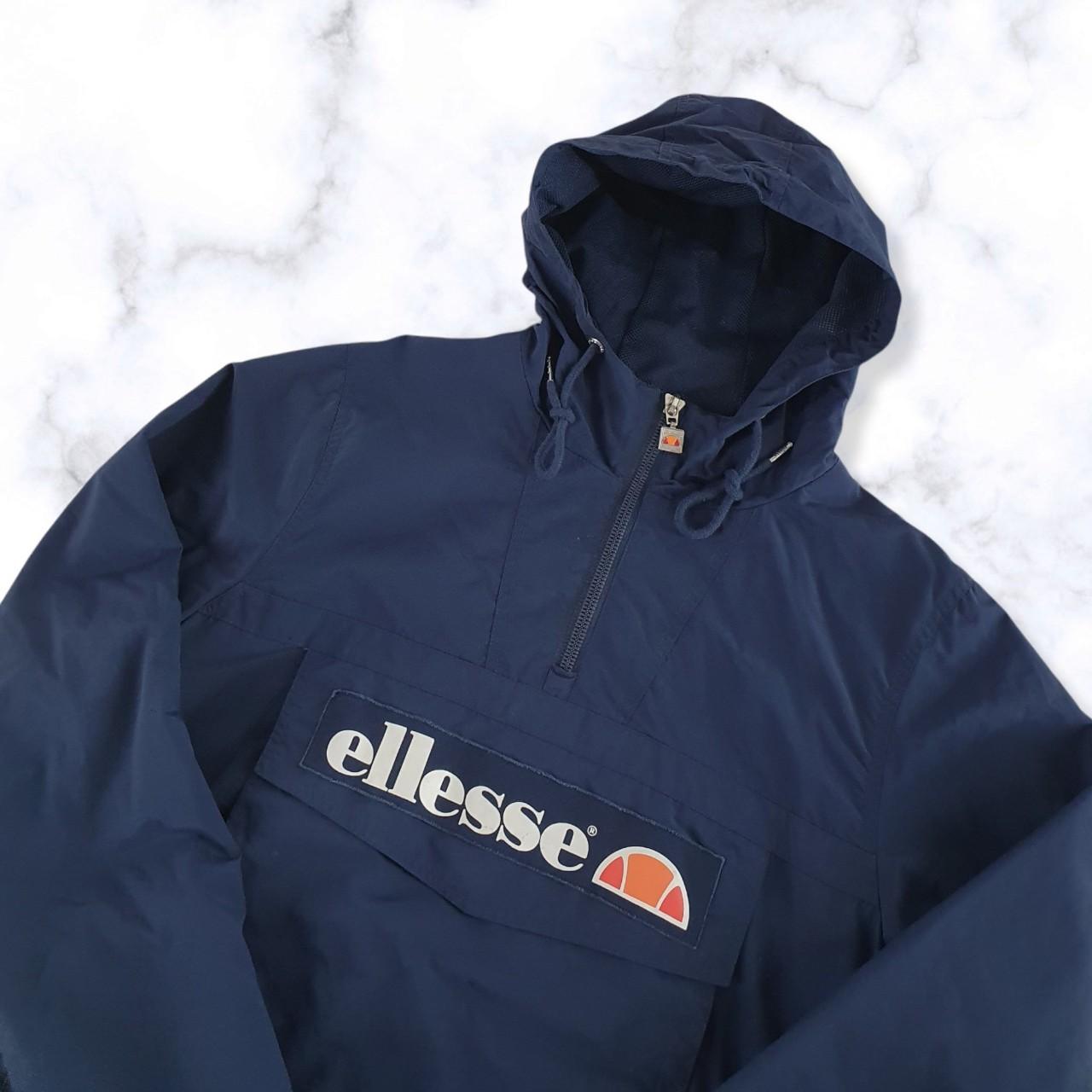 💥 Ellesse Windbreaker navy, front logo Cond:... - Depop