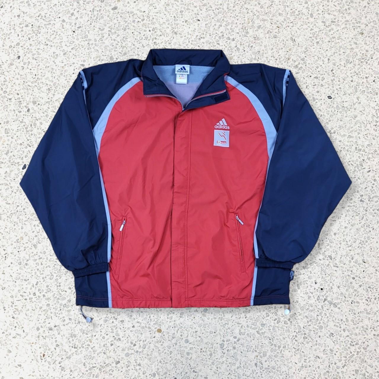 💥 Adidas Police Windbreaker red/grey/black,... - Depop