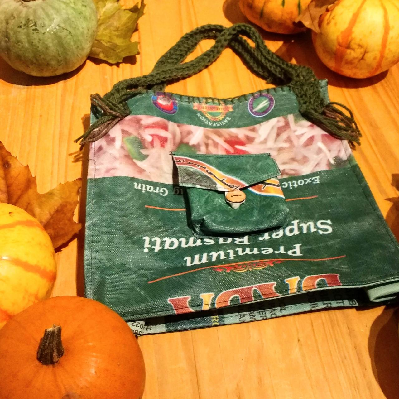 Upcycled Rice sack bags 💞 Lined with reclaimed... - Depop