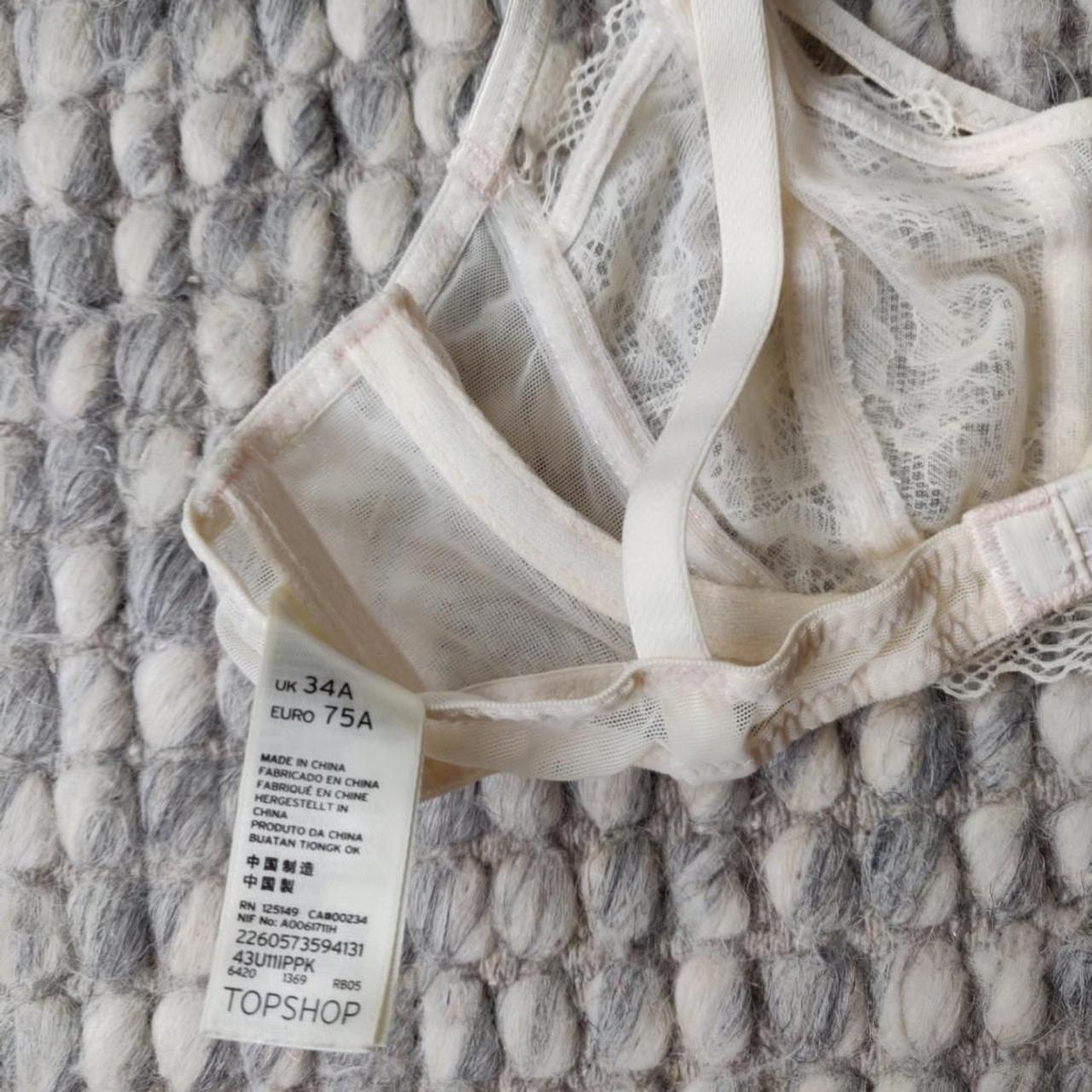 Topshop underwire Bra is a balconette style bra in a... - Depop