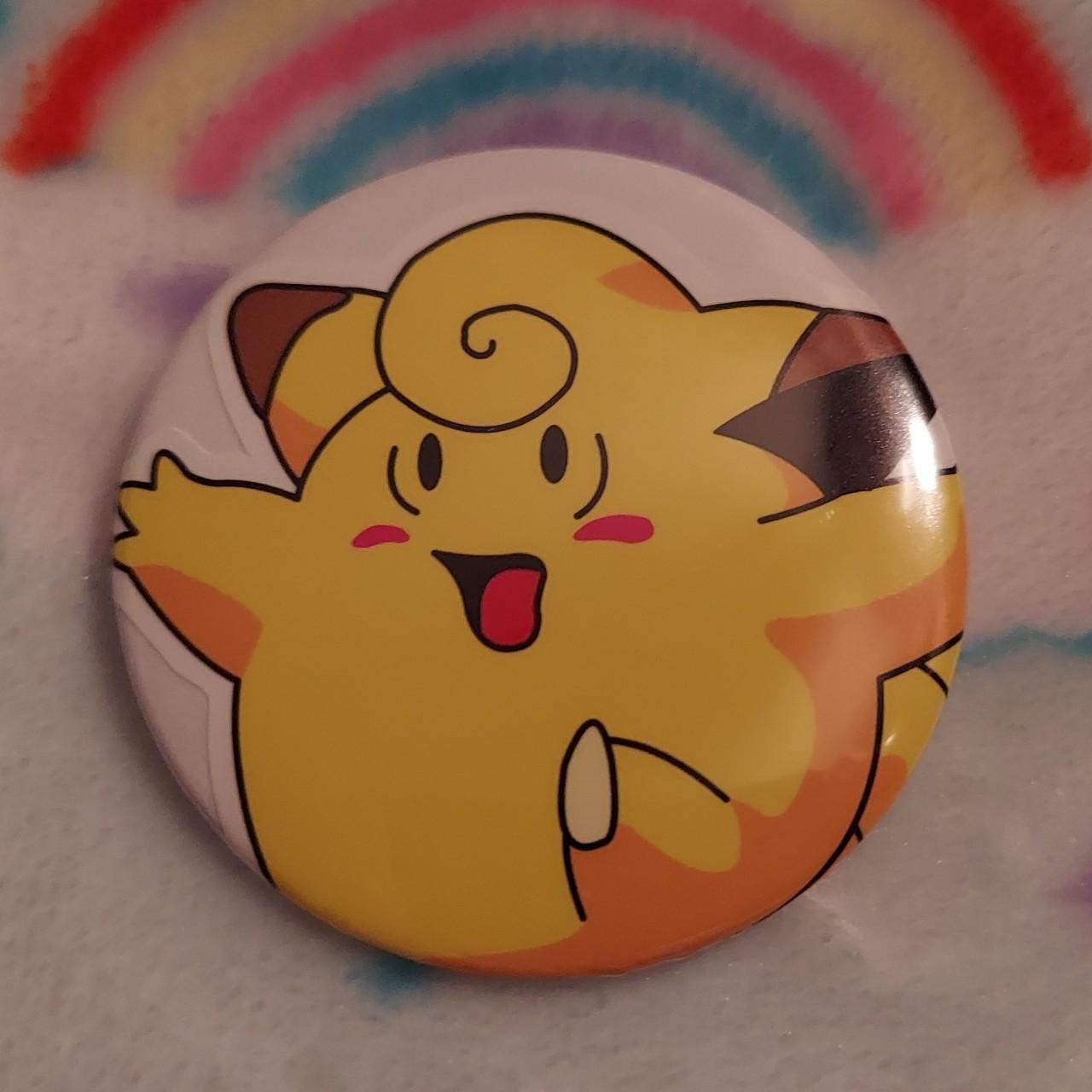 FREEBIE ITEM 2¼ inch Pokemon Clefairy button with... - Depop