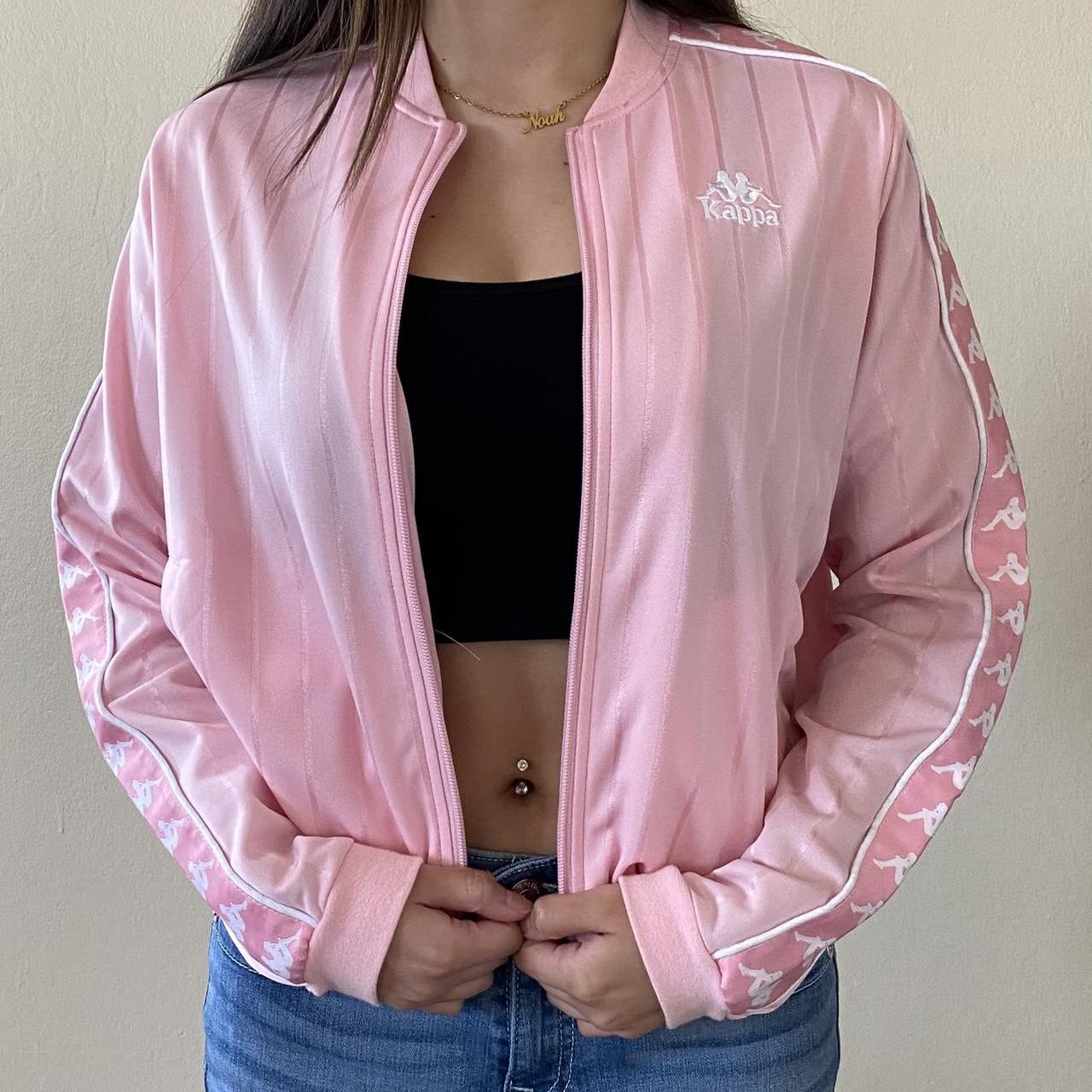 pink Kappa baseball jacket! 💝 - size extra small -... - Depop