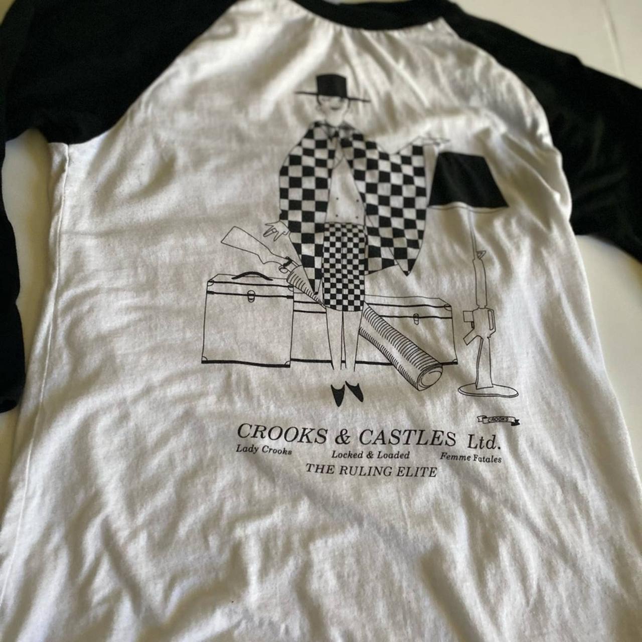 Crooks & Castles lady crooks baseball tee... - Depop