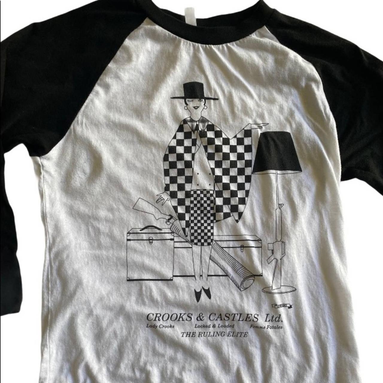 Crooks & Castles lady crooks baseball tee... - Depop