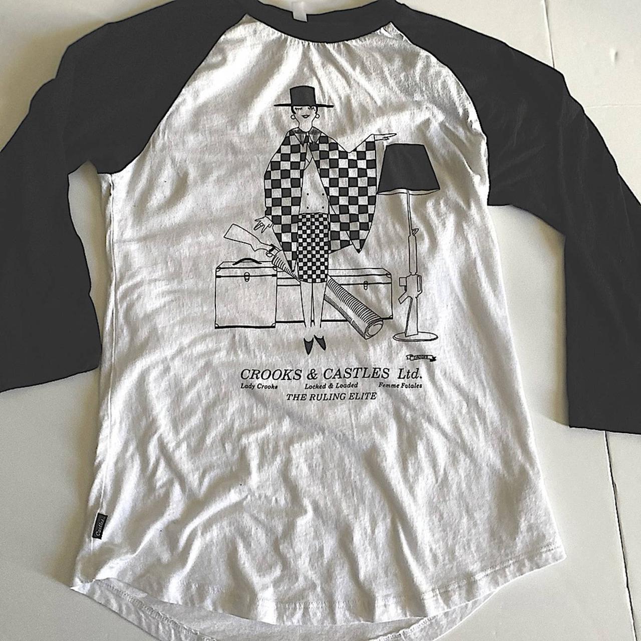 Crooks & Castles lady crooks baseball tee... - Depop