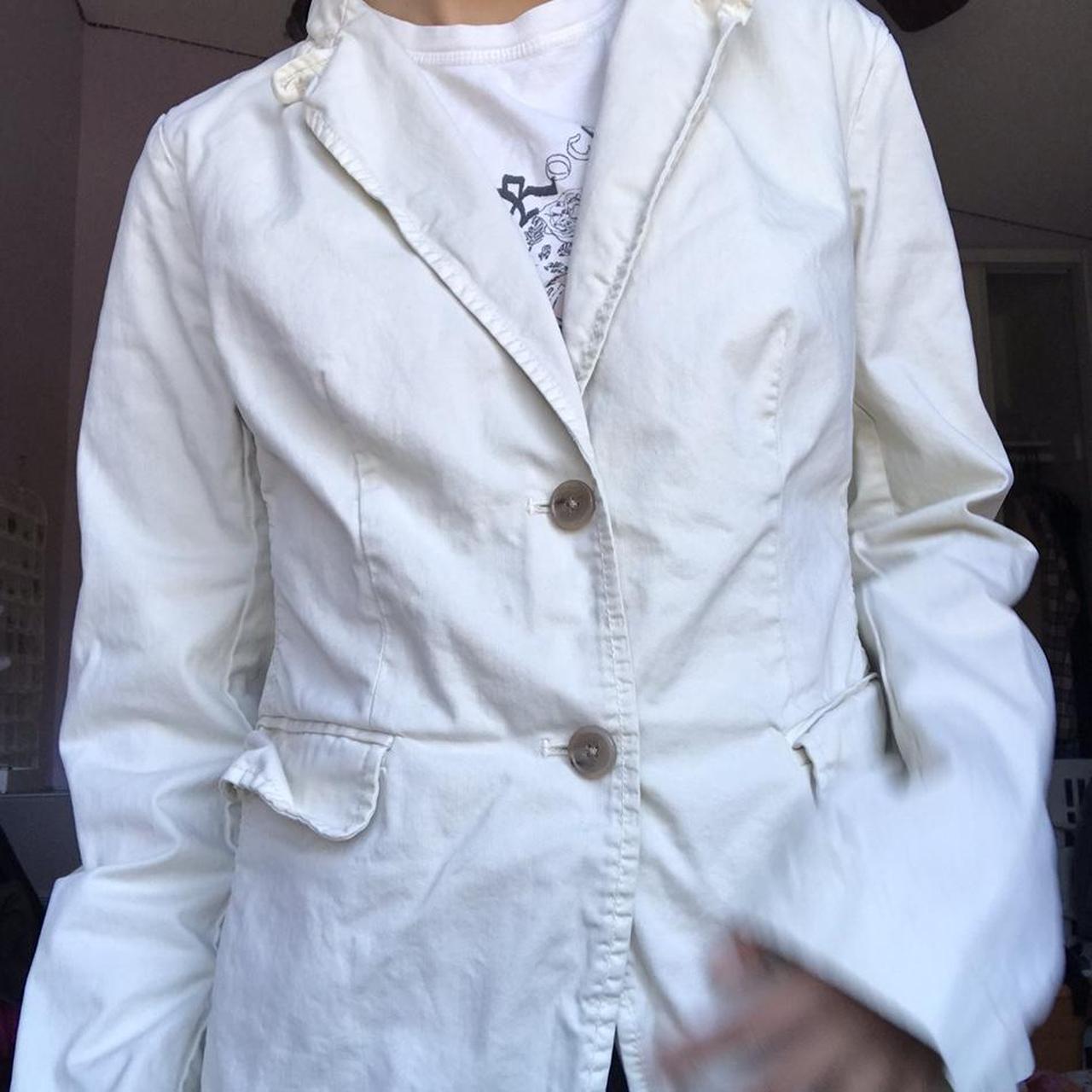 j crew cream colored jacket/coat! perfect for winter... - Depop