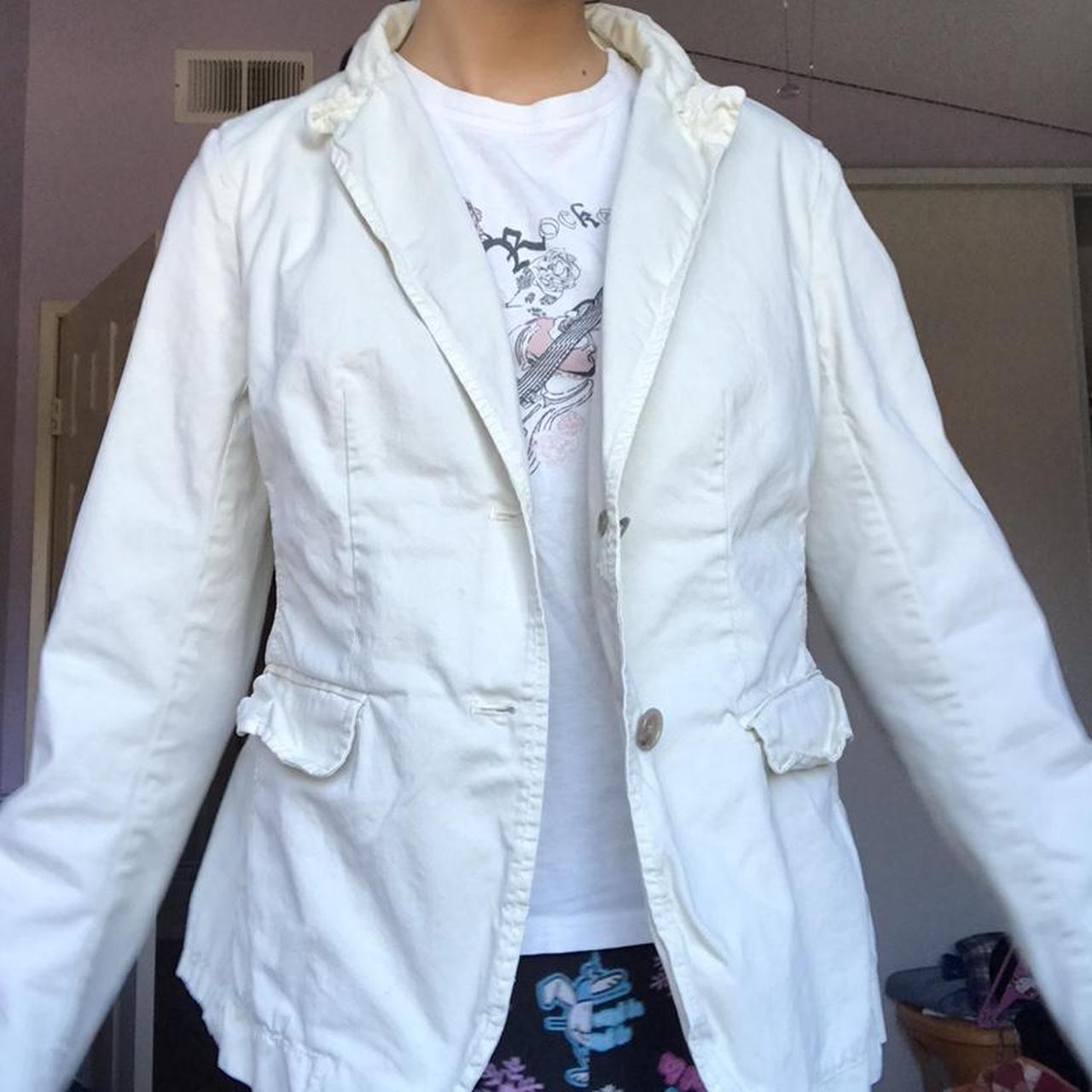 j crew cream colored jacket/coat! perfect for winter... - Depop