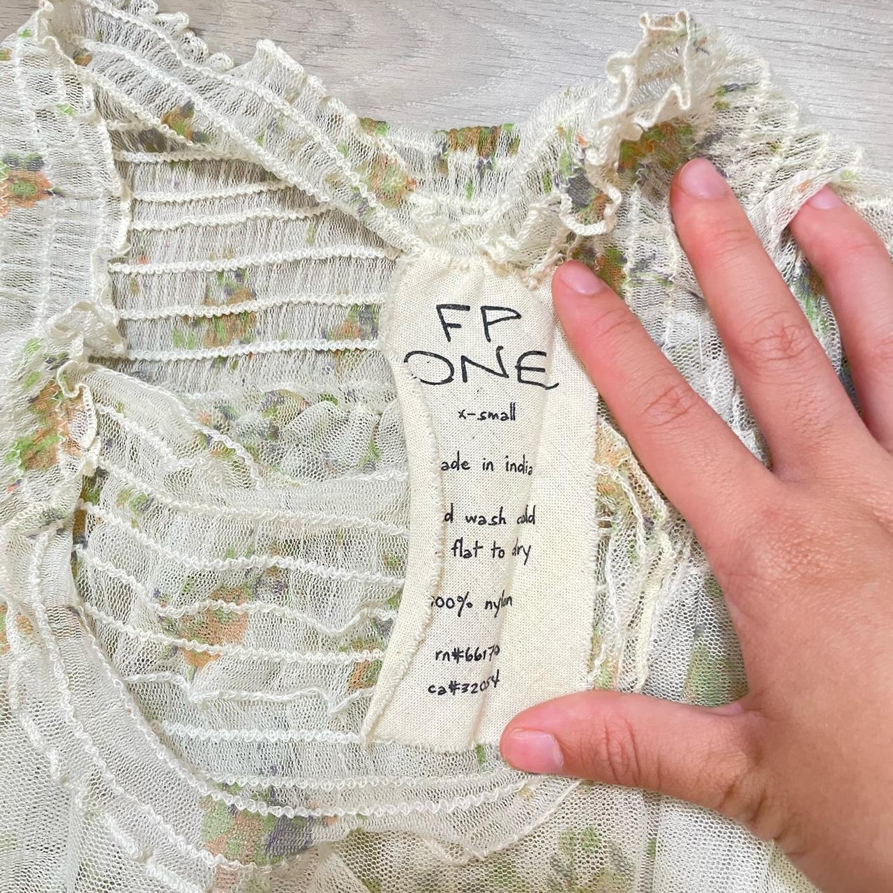 Sheer Mesh Skirt / Dress / Top Cream sheer mesh... - Depop