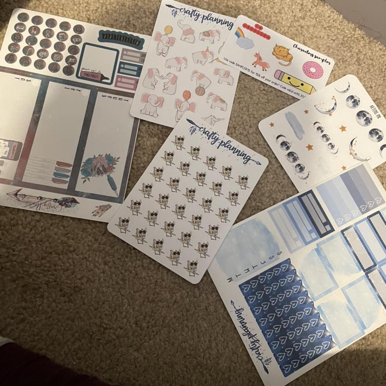 Bundle of different sticker sheets, only one sticker... - Depop
