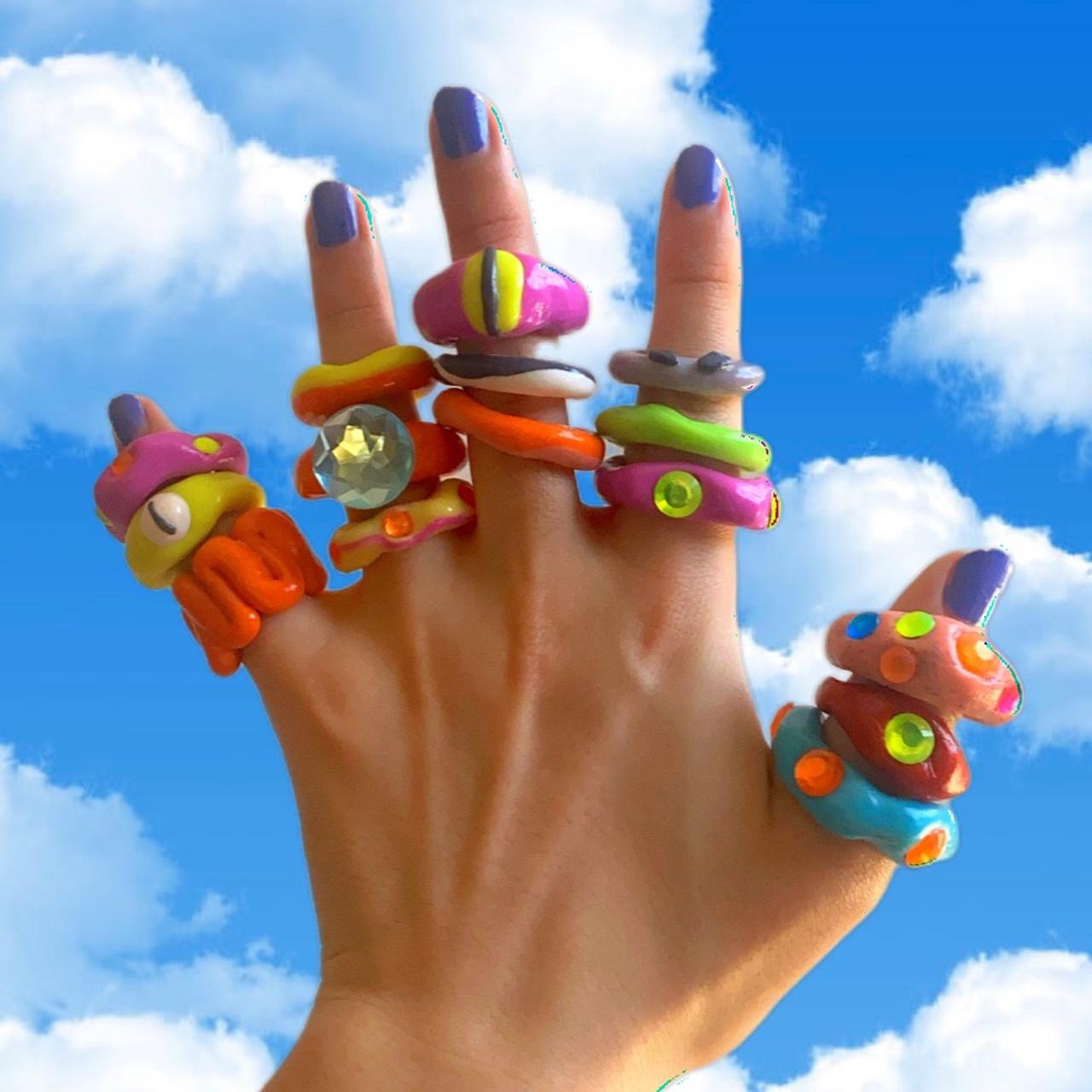 Intergalactic UFO handmade clay rings dm for... - Depop