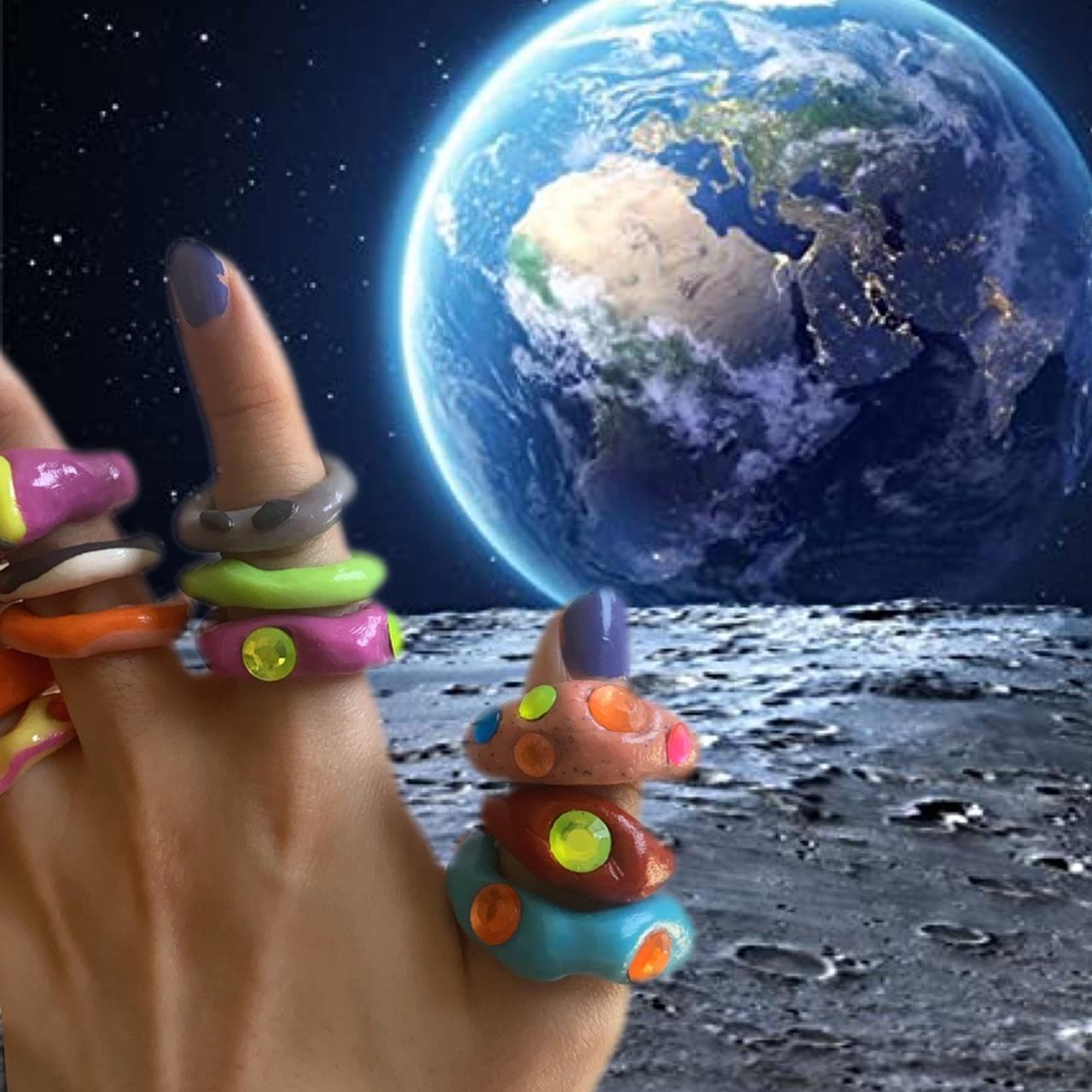 Intergalactic UFO handmade clay rings dm for... - Depop