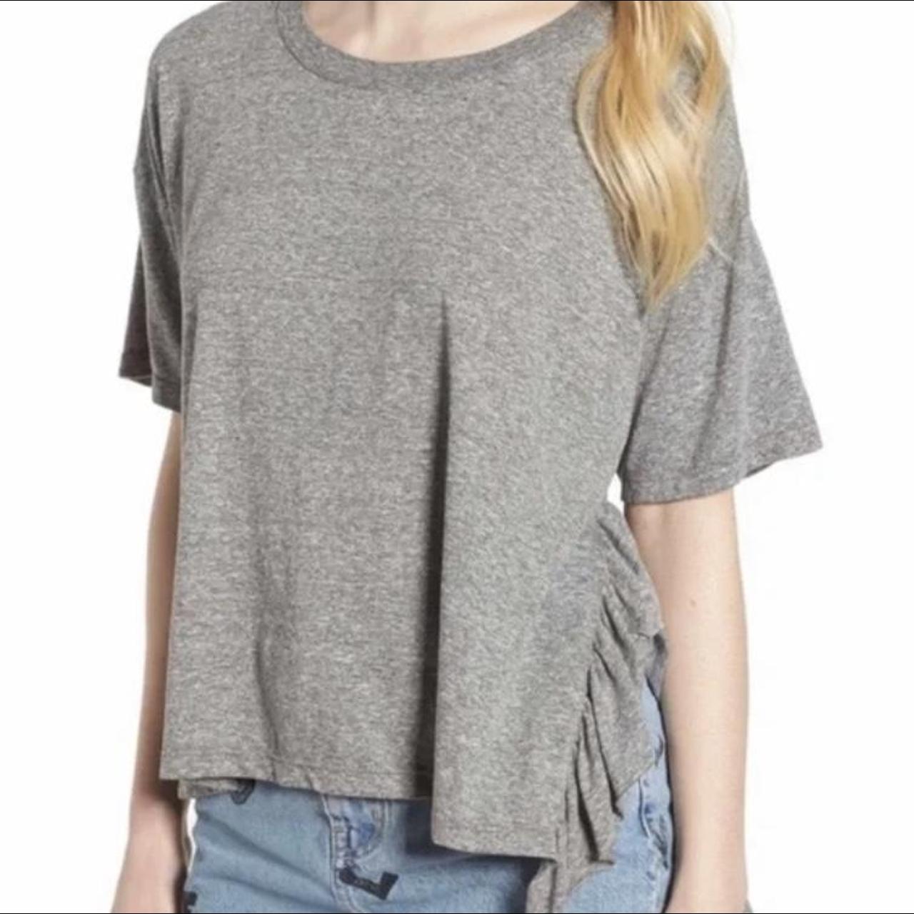 Current/Elliott Ruffle Side Slit Top In perfect... - Depop